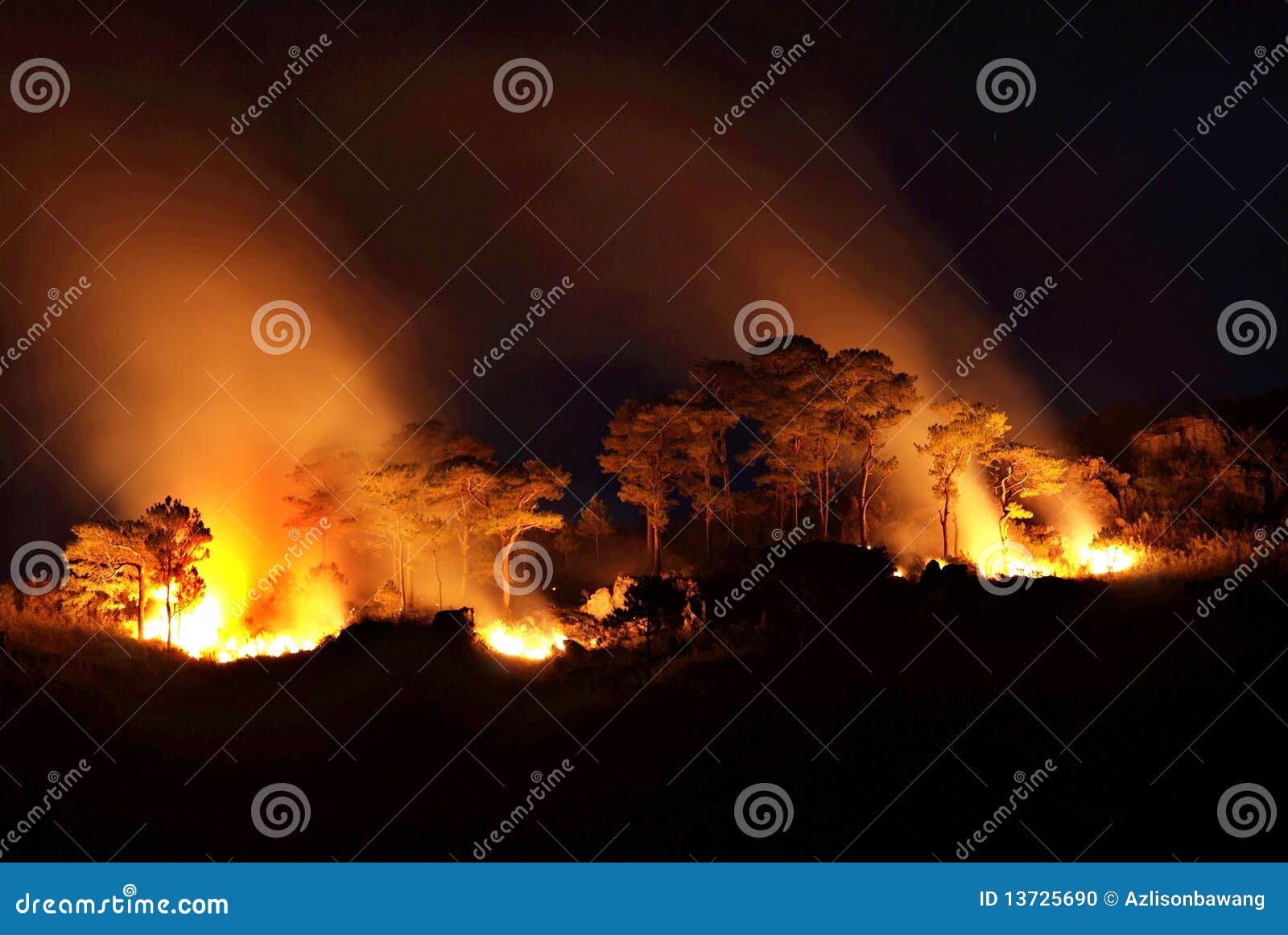 Brush Fires stock photo. Image of benguet, fire, kalugong - 13725690