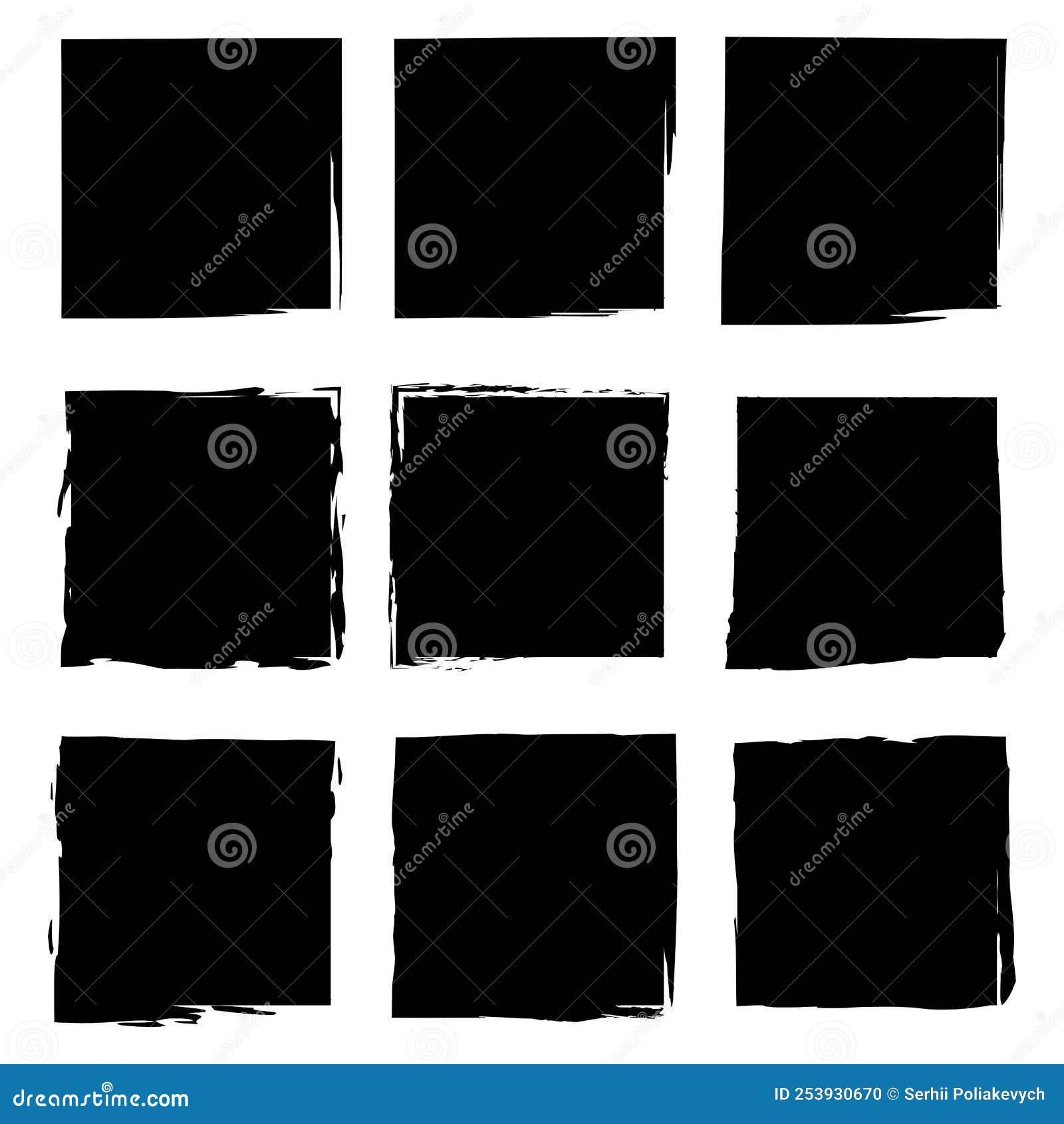 Brush Frames Different in Doodle Style. Vector Illustration. Stock ...