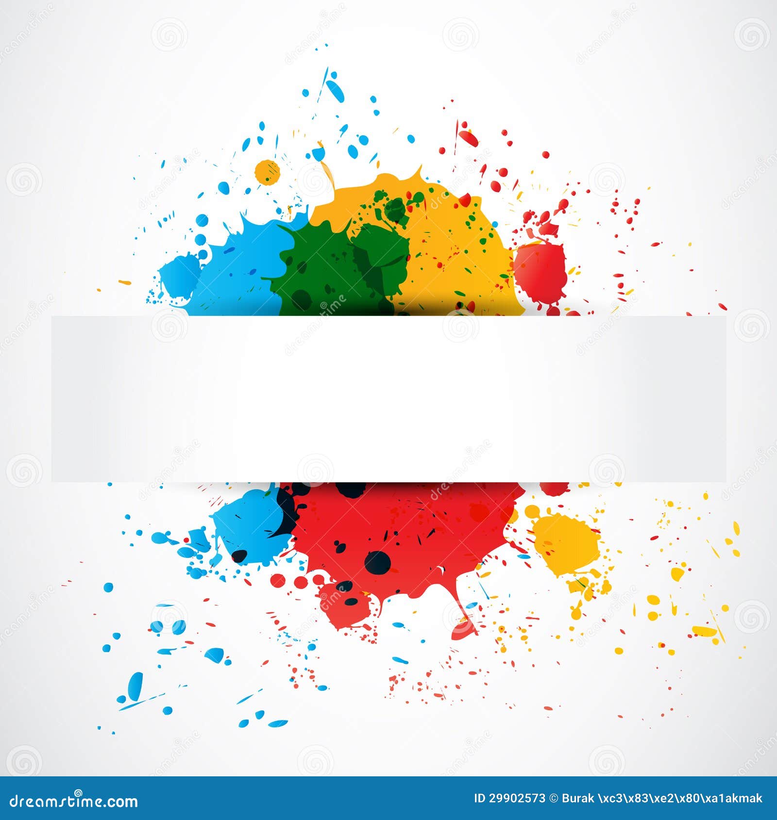 Brush grunge splash banner stock vector. Illustration of background ...