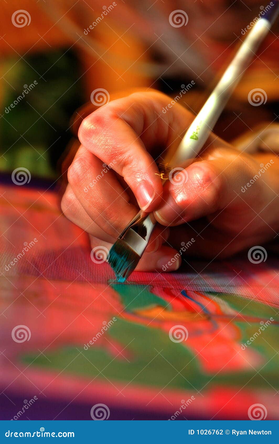 Brush in Hand stock photo. Image of painter, paint, hand - 1026762