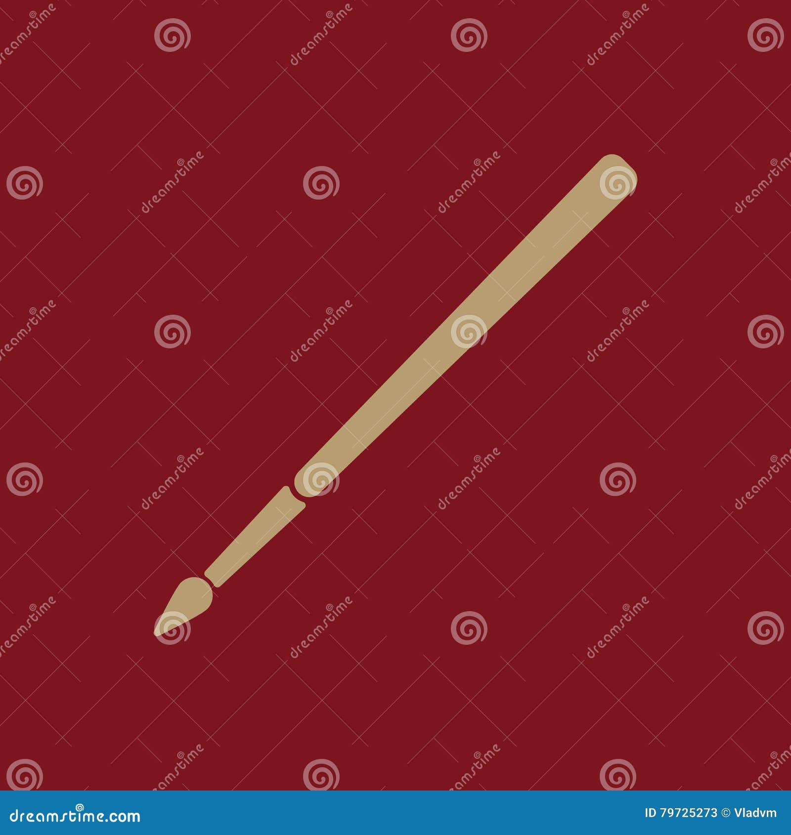 The Brush Icon. Brush Symbol. Flat. Vector Stock Vector - Illustration ...