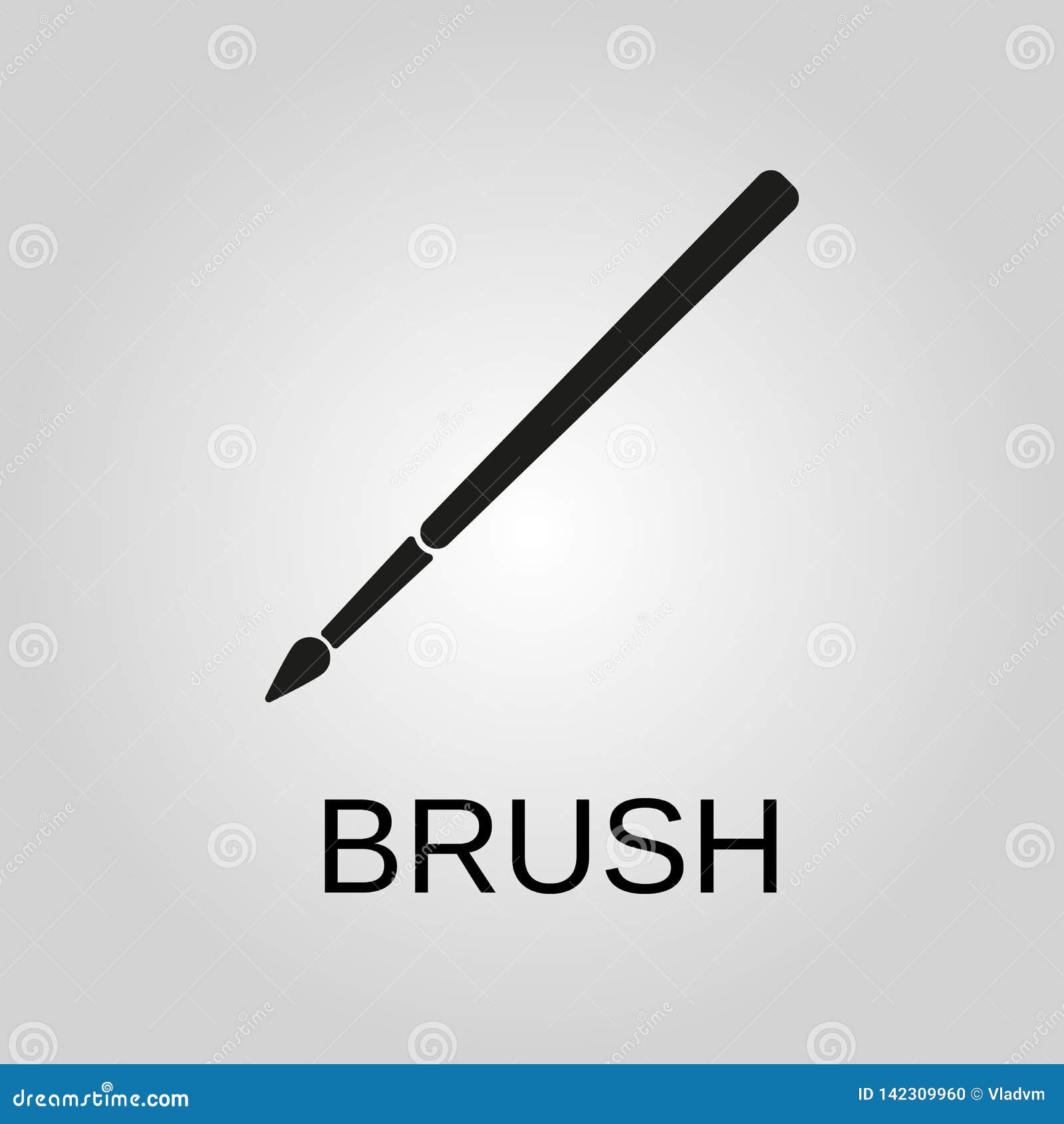 Brush Icon. Brush Symbol. Flat Design. Stock - Vector Illustration ...