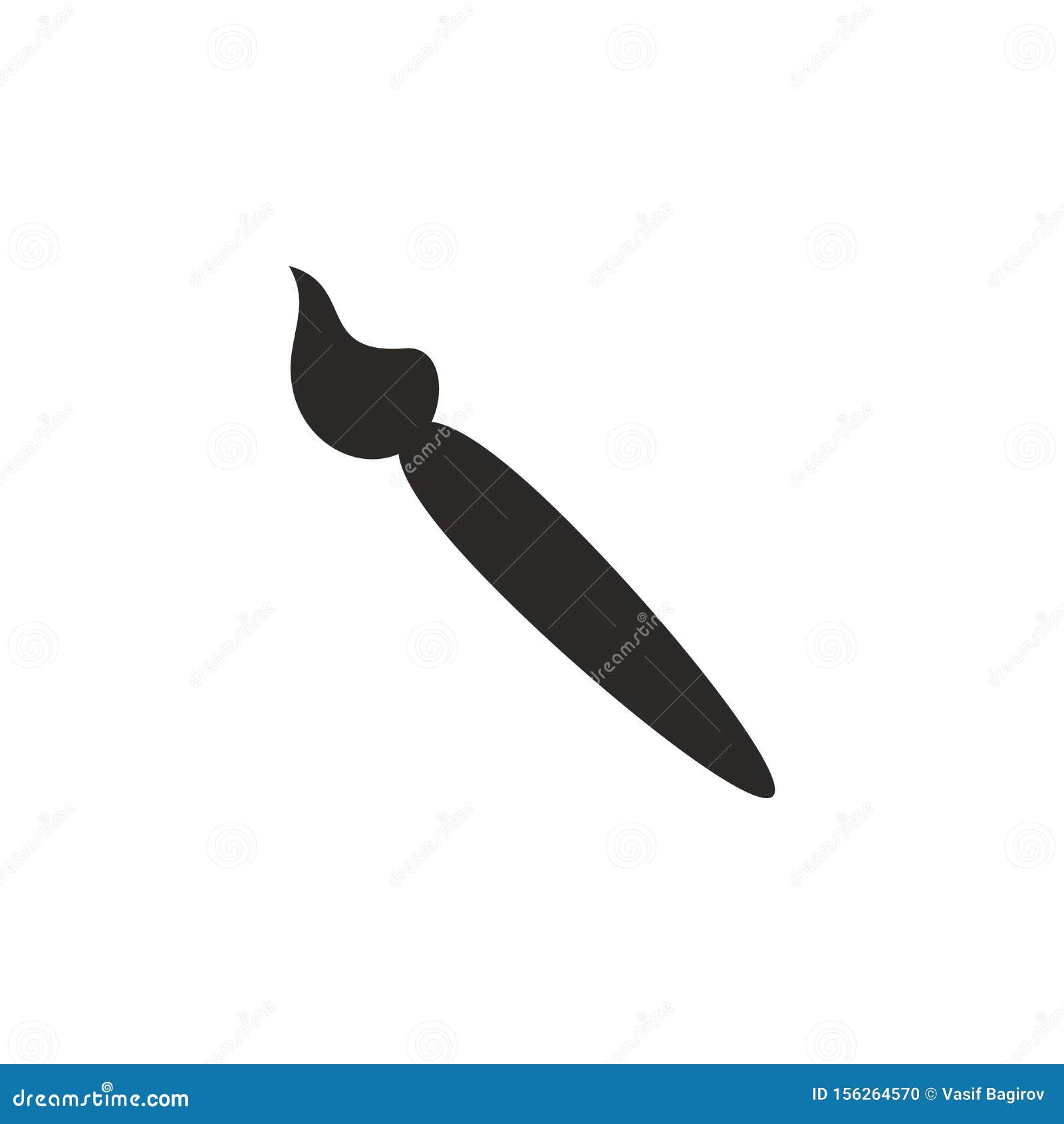 Brush Icon - Vector. Simple Element Illustration from UI Concept. Brush ...