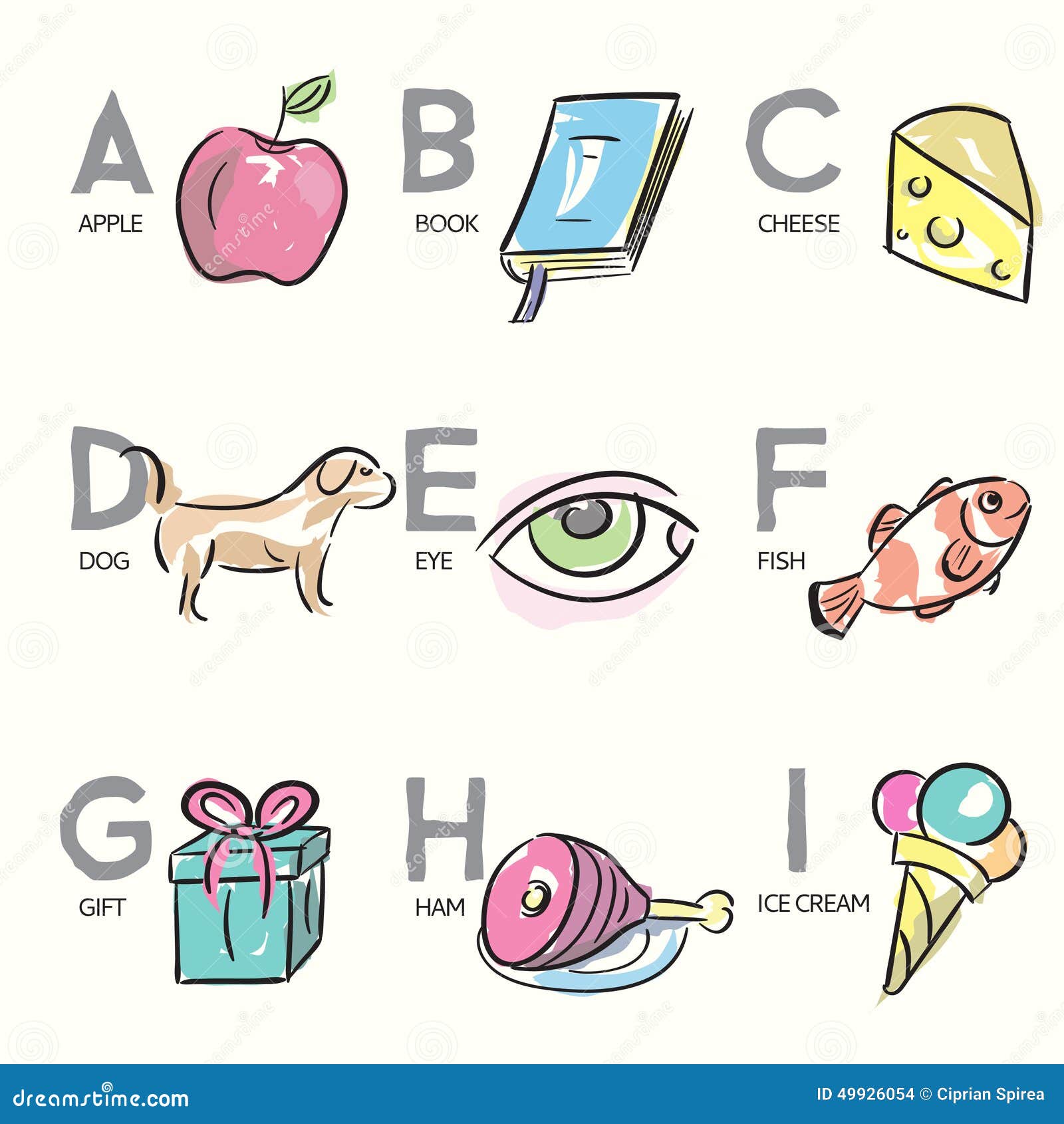 Brush Illustrated Alphabet Letters AI Stock Vector - Illustration of ...