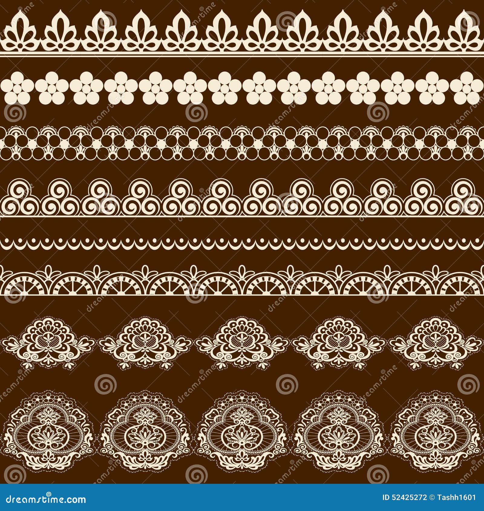 Brush lace stock vector. Illustration of fringe, luxury - 52425272