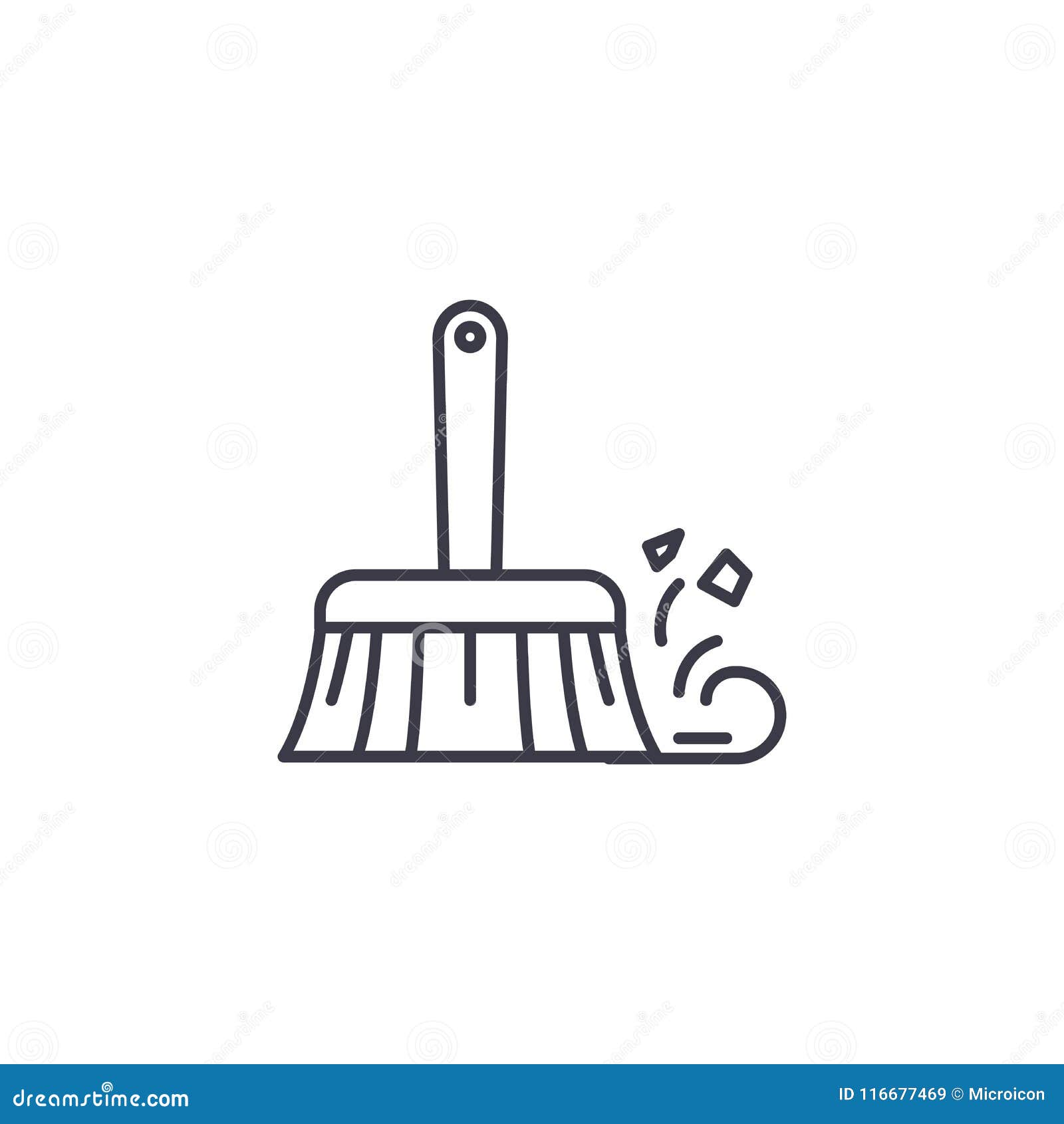Brush Linear Icon Concept. Brush Line Vector Sign, Symbol, Illustration ...