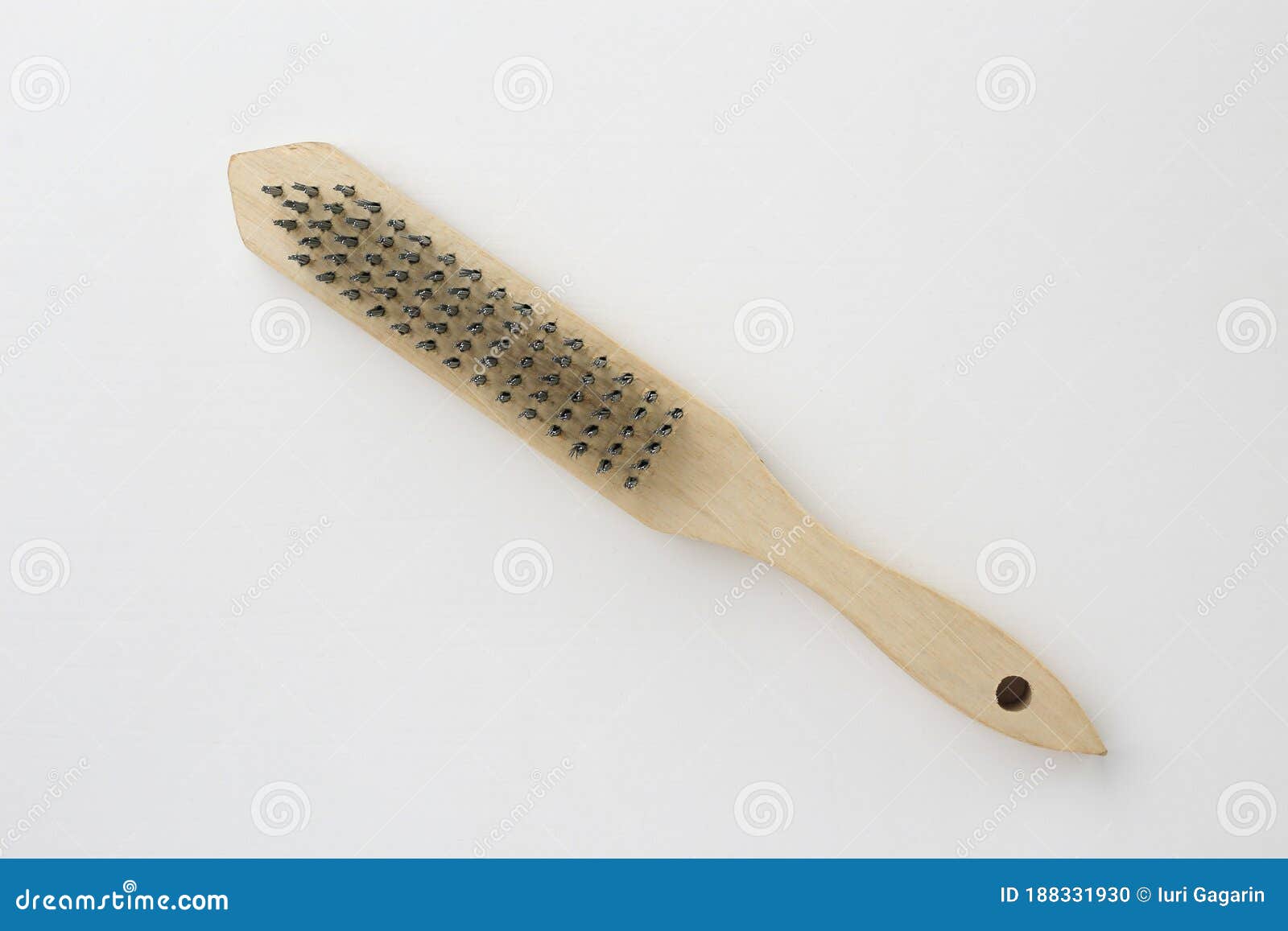 Brush with Metal Pile for Brushing Wood Stock Photo - Image of iron ...