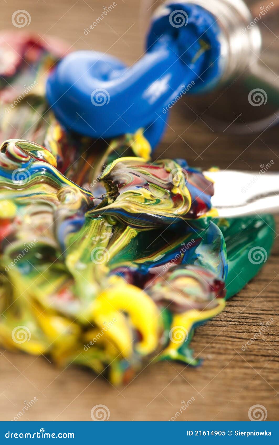 Brush mixing paint stock image. Image of color, acrylic - 21614905