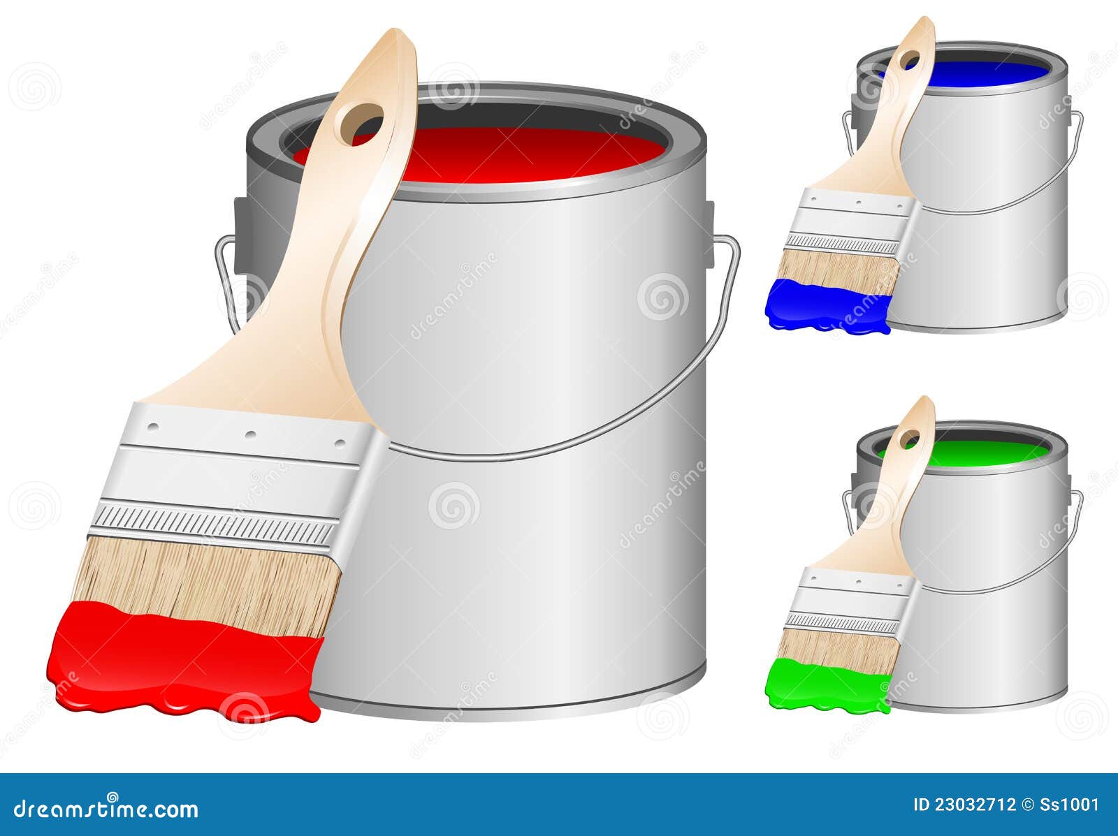 Brush and paint side view stock vector. Illustration of improvement ...