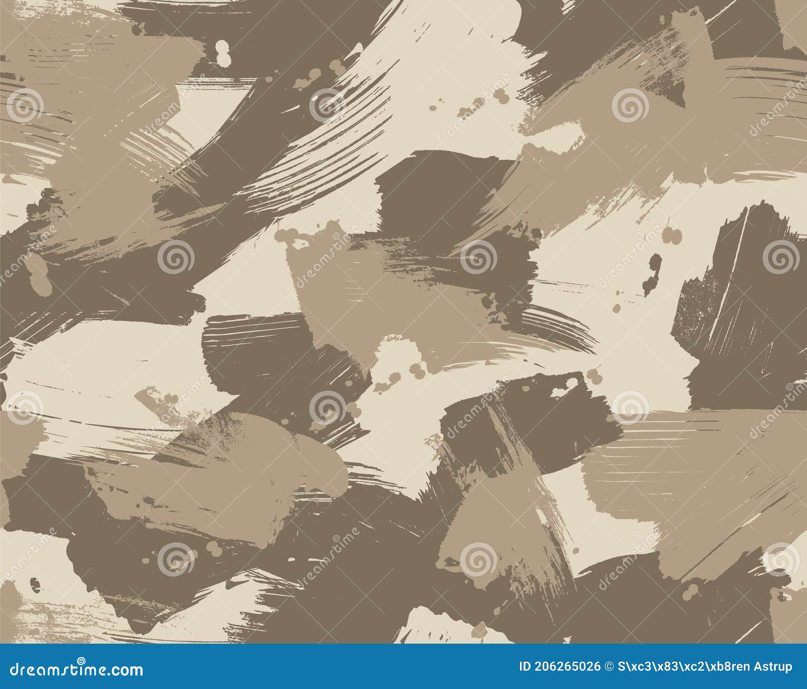 Brush Painted Camouflage Pattern Stock Vector - Illustration of ...