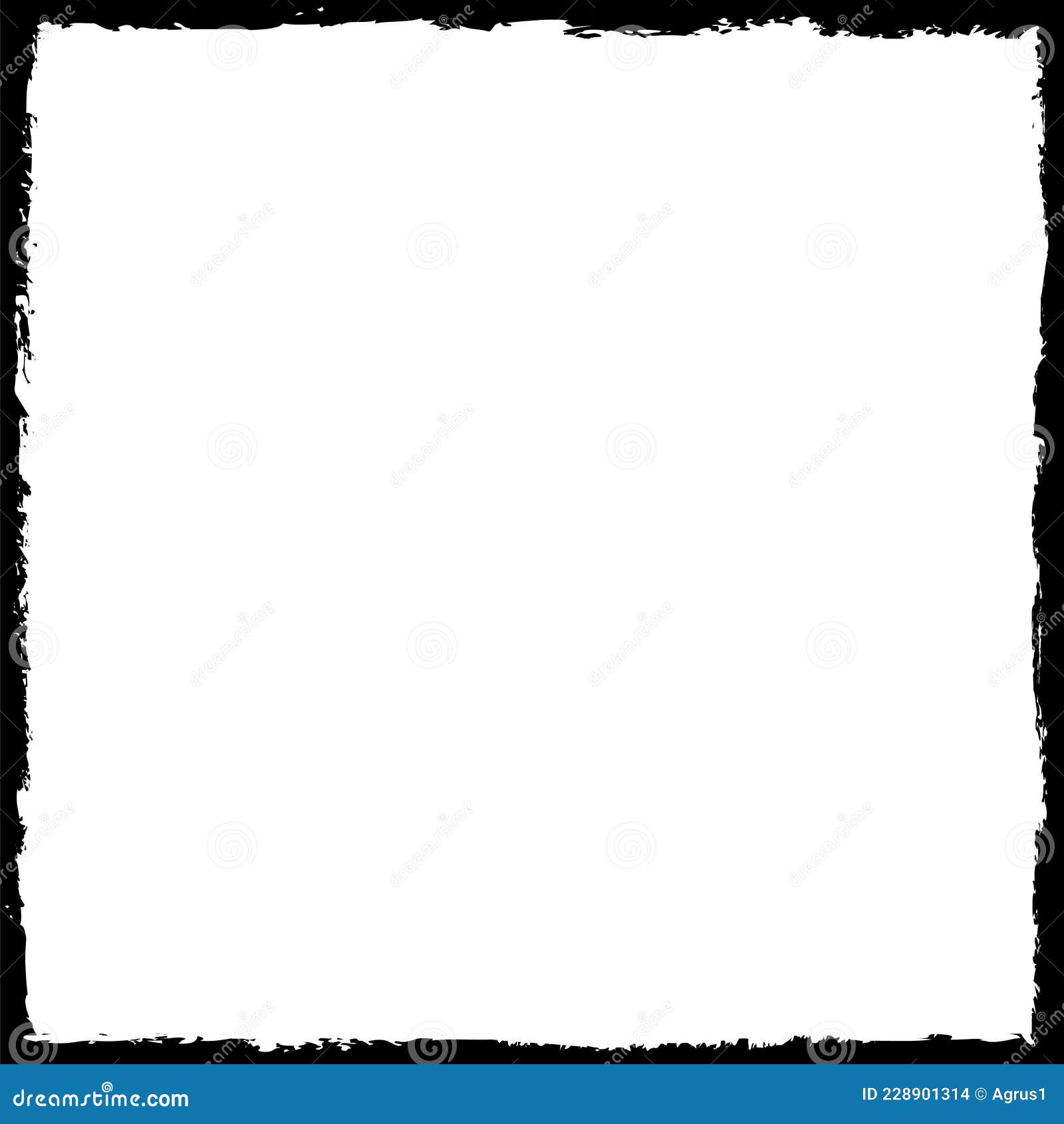 Brush Painted Ink Stamp Frame with White Place for Your Design Element ...