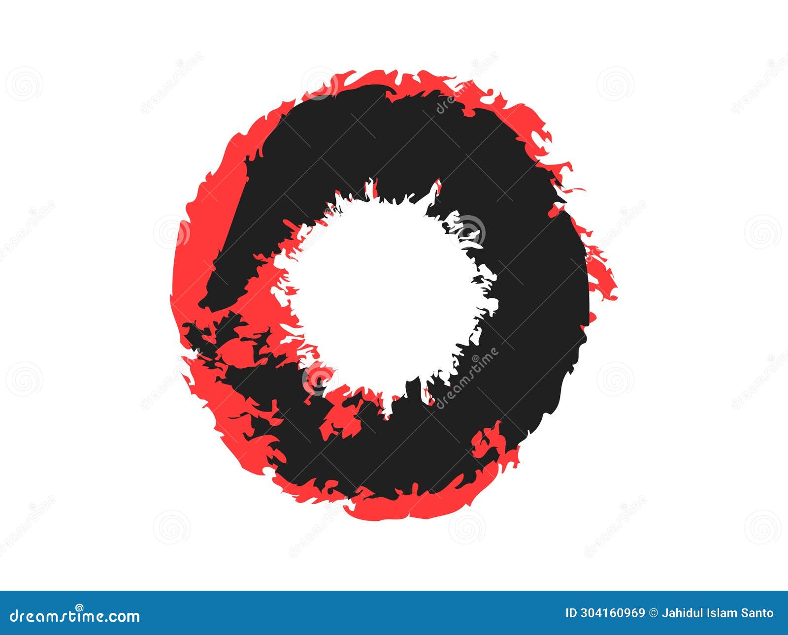 Brush painted red circle stock illustration. Illustration of round ...