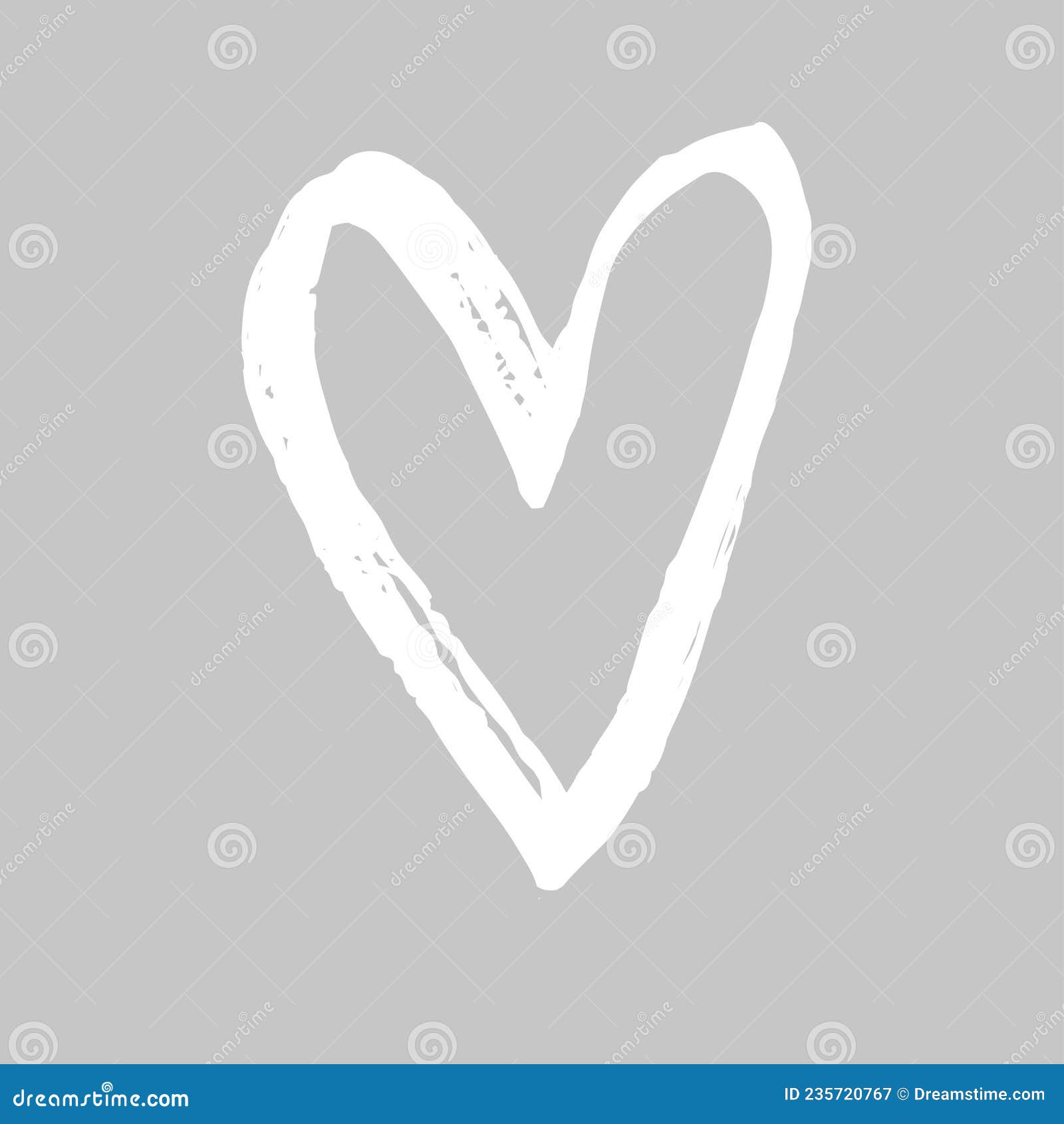 Brush Painted Vector Heart. Stock Vector - Illustration of artistic ...