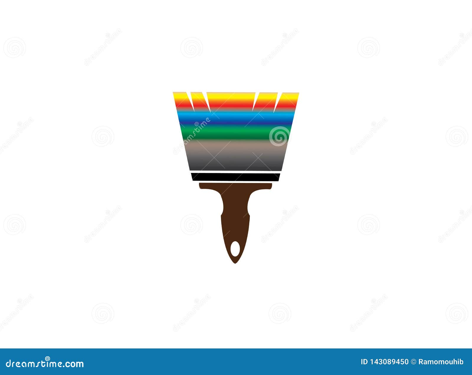 Brush Painting with Multicolors for Logo Design Stock Illustration ...