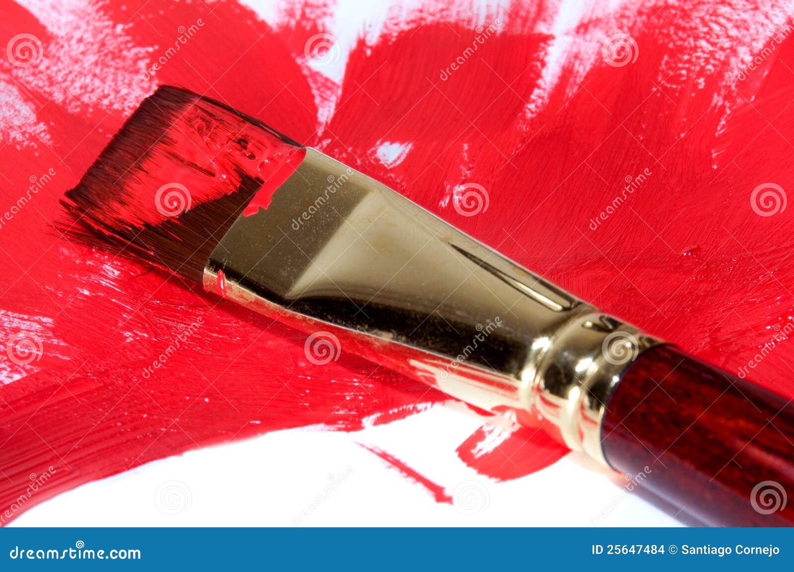 Brush painting with red stock photo. Image of creative - 25647484