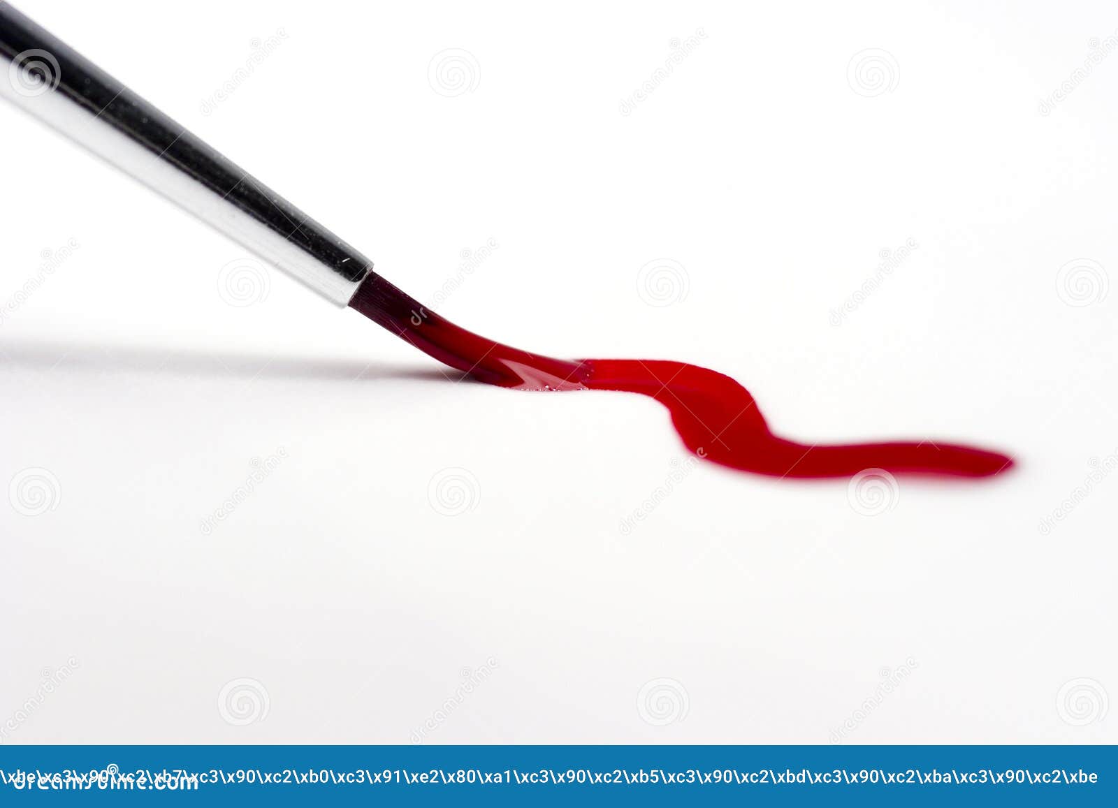 Brush painting red curve stock image. Image of line, draw - 2529381
