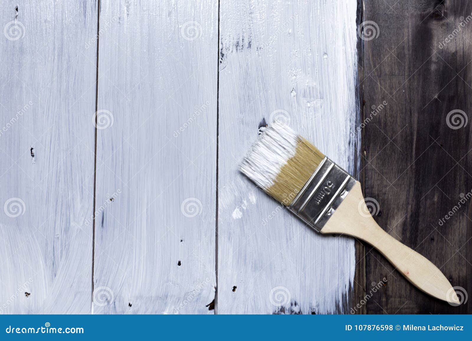 Brush , paints, board stock photo. Image of table, construction - 107876598