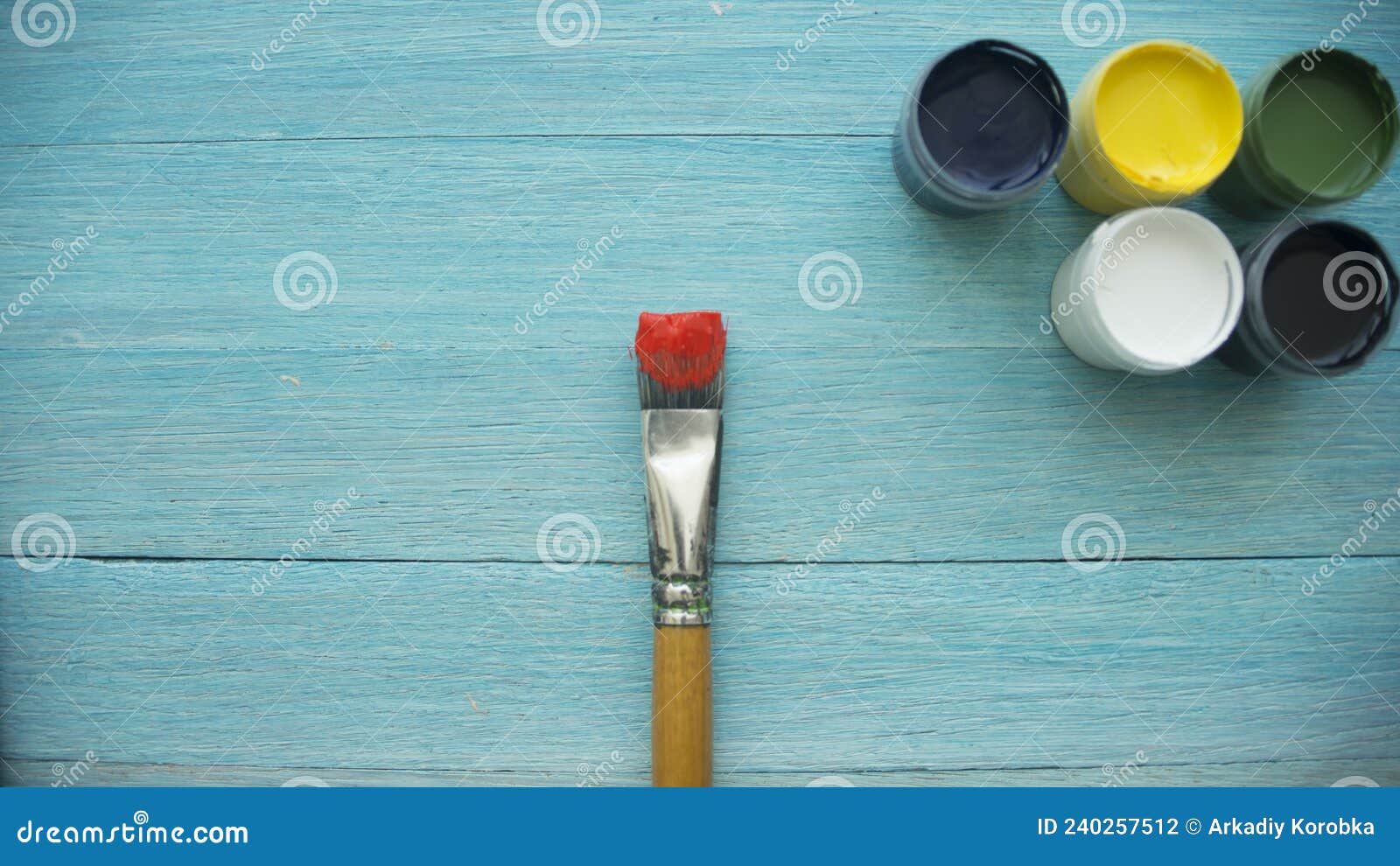 Brush and Paints. Objects for Drawing Stock Photo - Image of palette ...