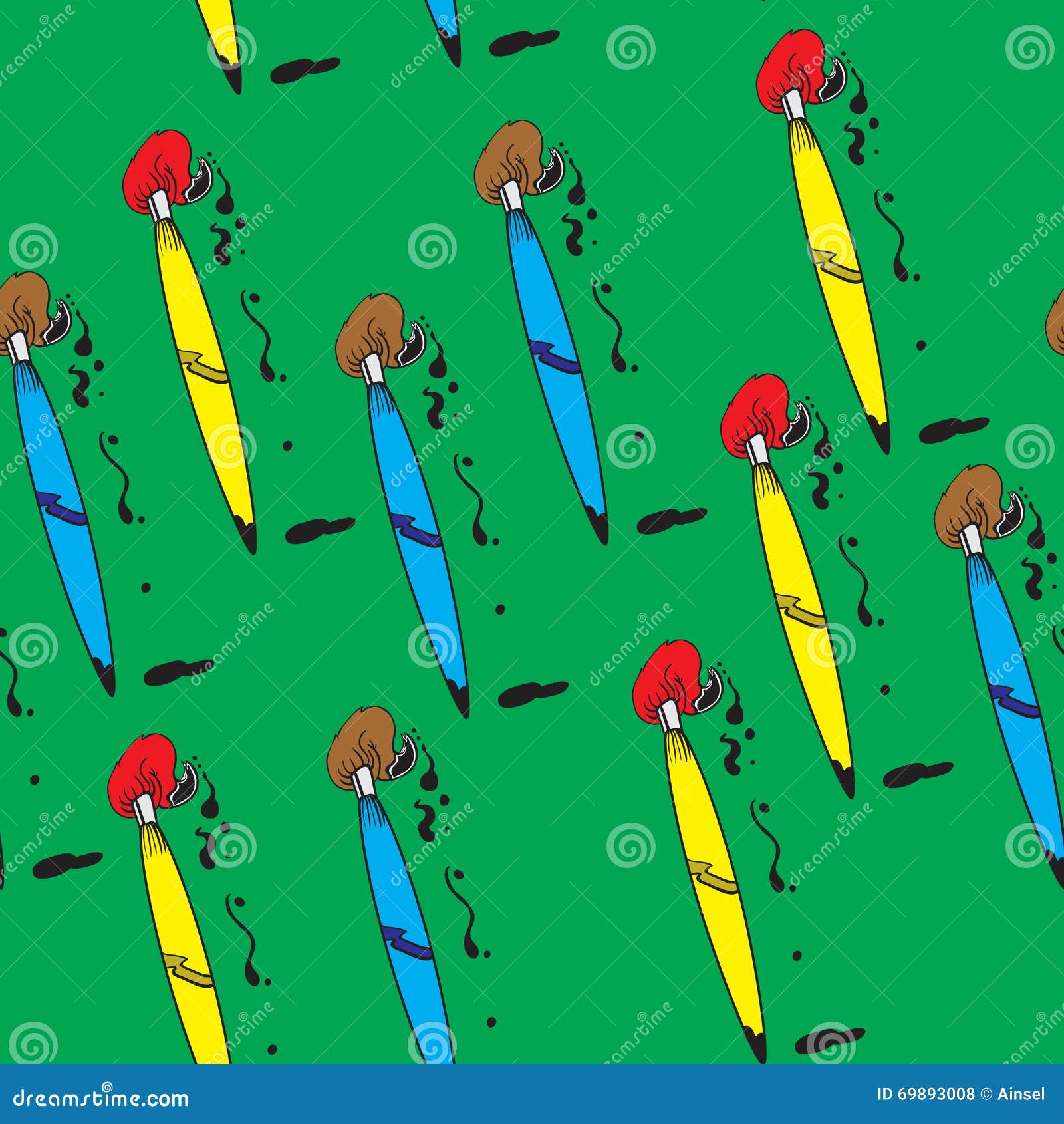 Brush pattern stock vector. Illustration of splash, painter - 69893008