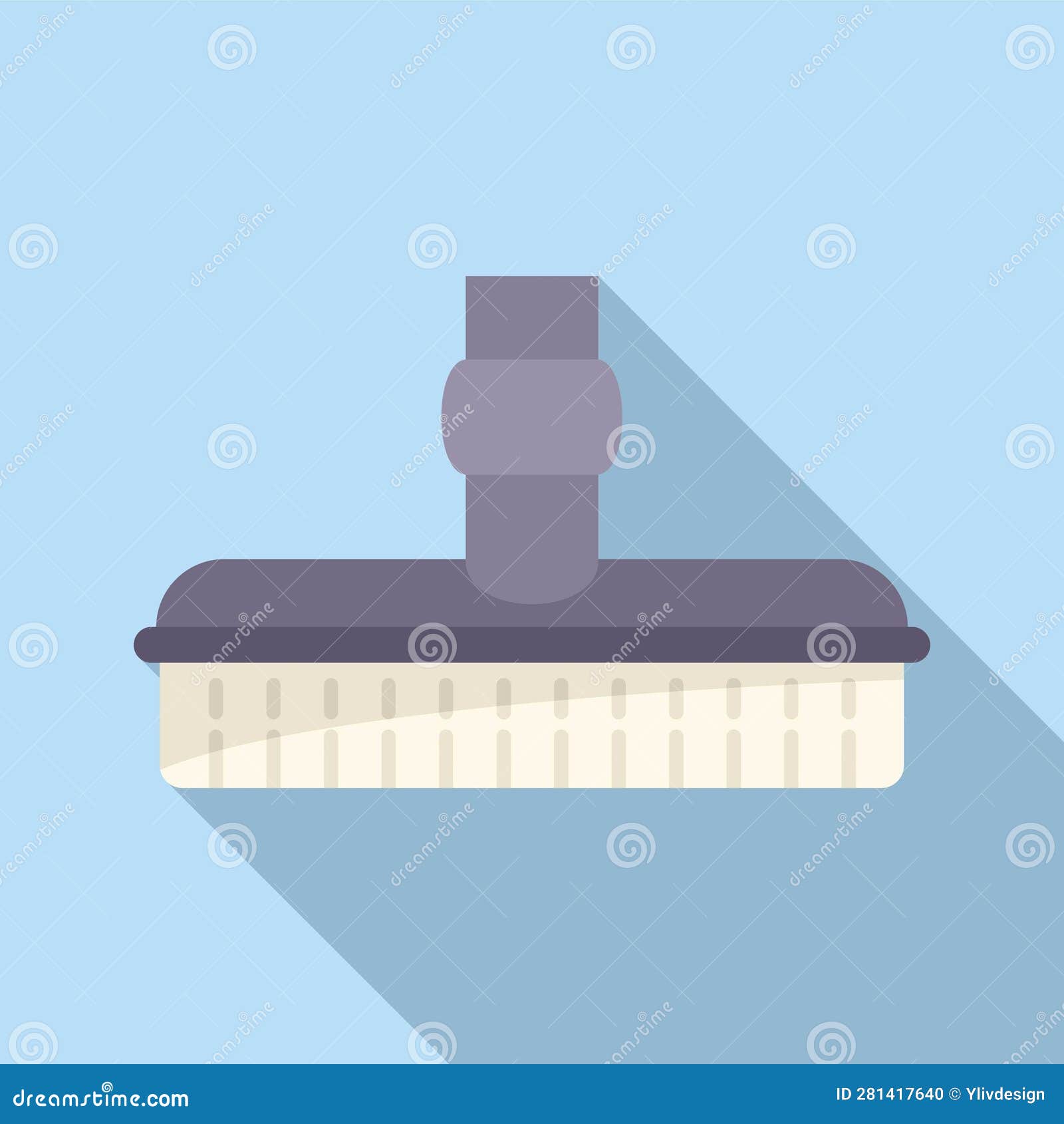 Brush Pool Cleaning Icon Flat Vector Stock Vector - Illustration of ...