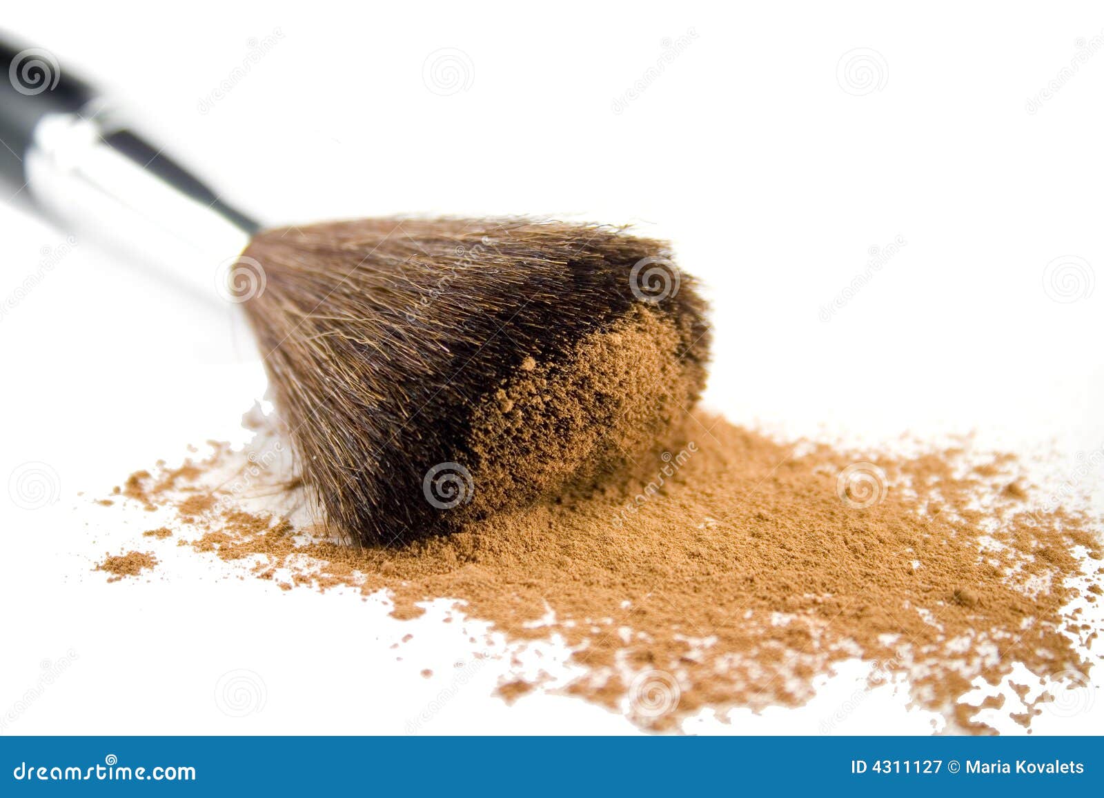Brush and powder stock image. Image of cover, glamour - 4311127