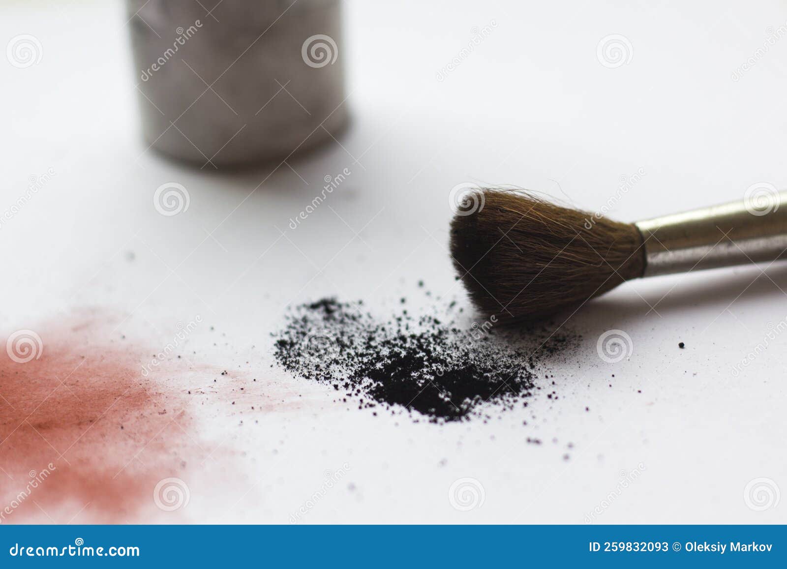 Brush, Powder for Detecting Traces of a Crime Stock Image - Image of ...