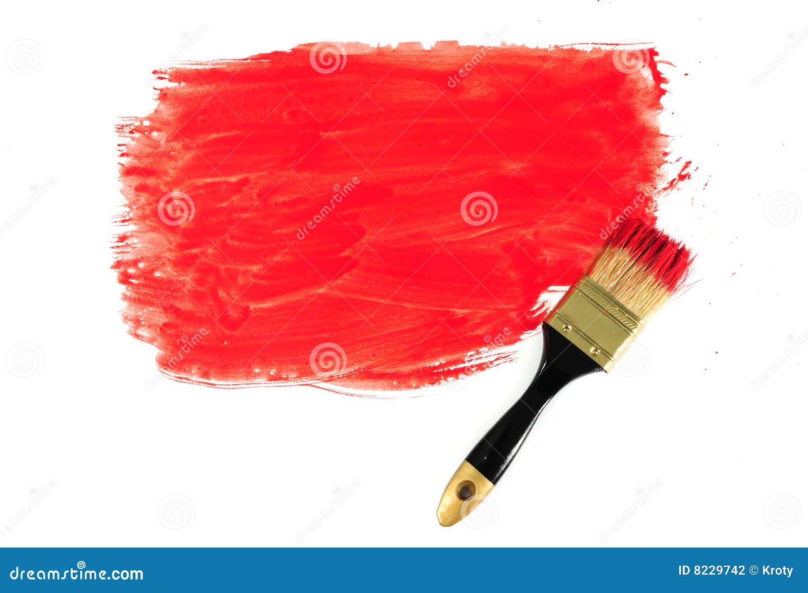 Brush and red paint stock photo. Image of background, splashes - 8229742