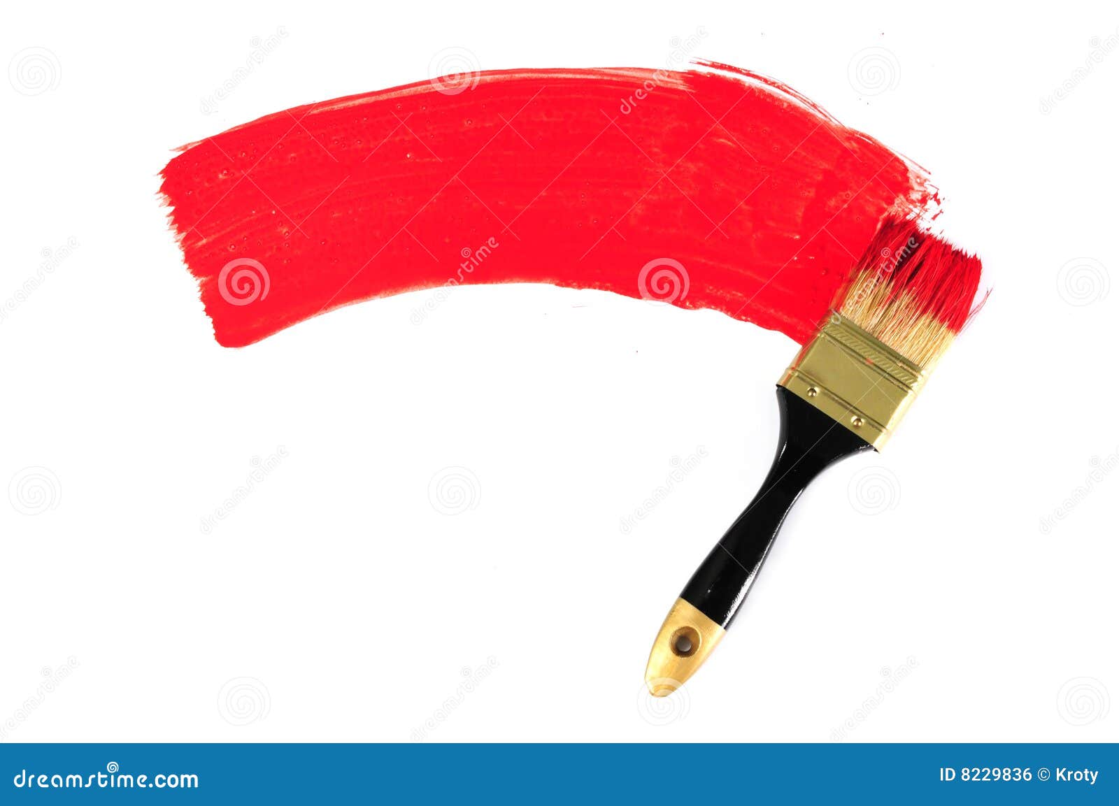 Brush and red paint stock photo. Image of palette, design - 8229836