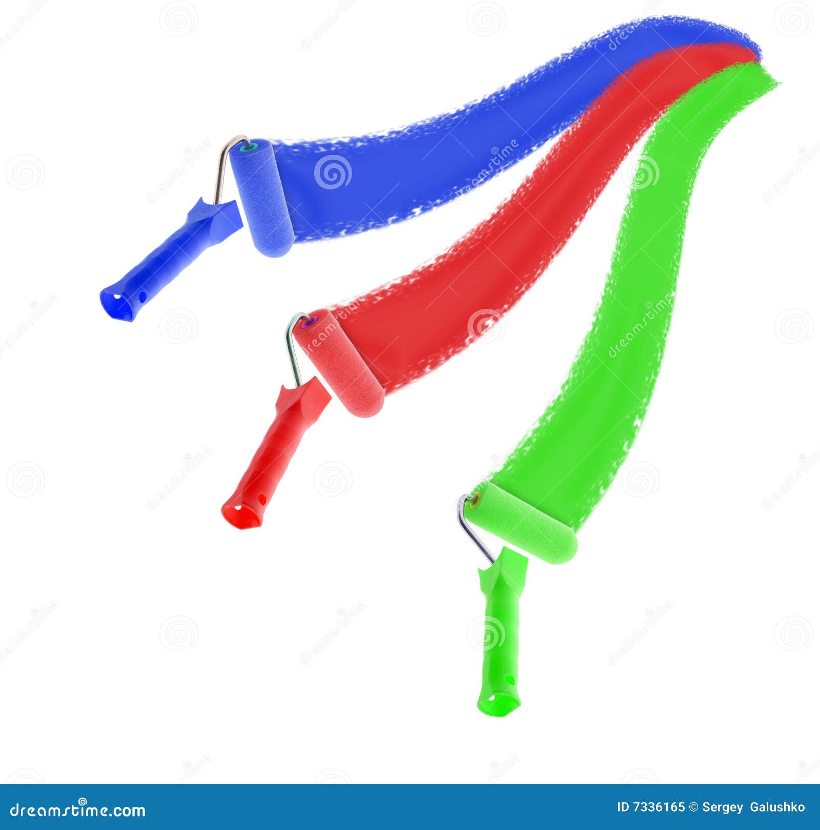 Brush - Roll with Color Paint Stock Image - Image of painted, brushing ...