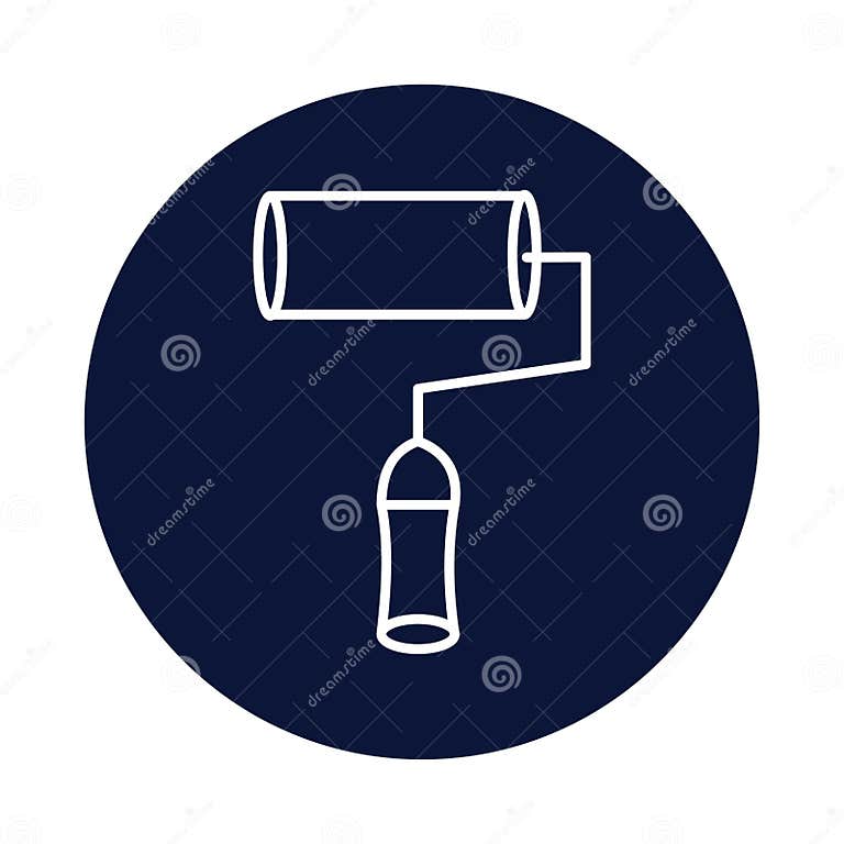 Brush, Roll Brush, Paint Brush, Roll and Paint Color Brush Icon Stock ...