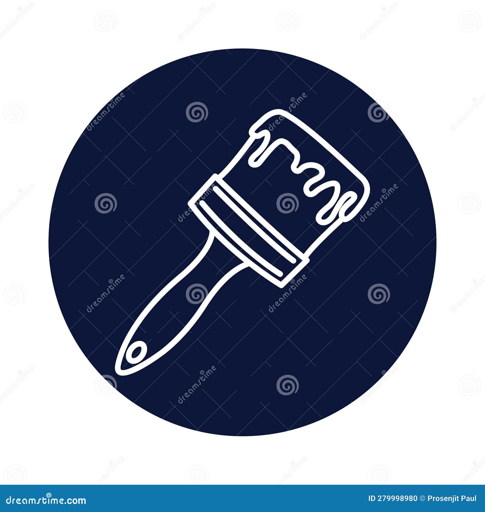 Brush, Roll Brush, Paint Brush, Roll and Paint Color Brush Icon Stock ...