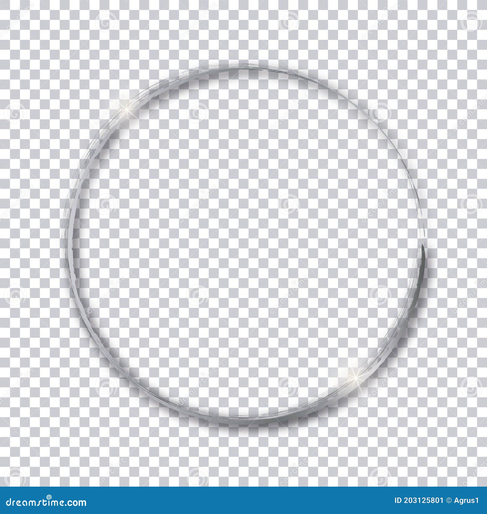 Brush Round Frame Banners on White Background Stock Vector ...