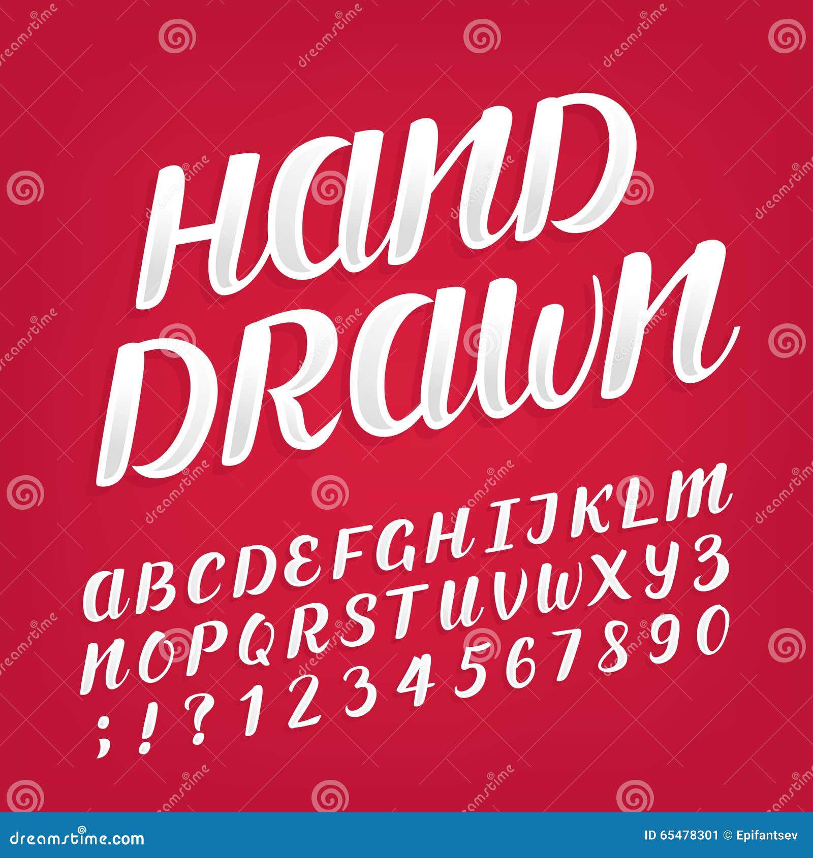 Brush Script Alphabet Font. Hand Drawn Uppercase And Lowercase Letters ...