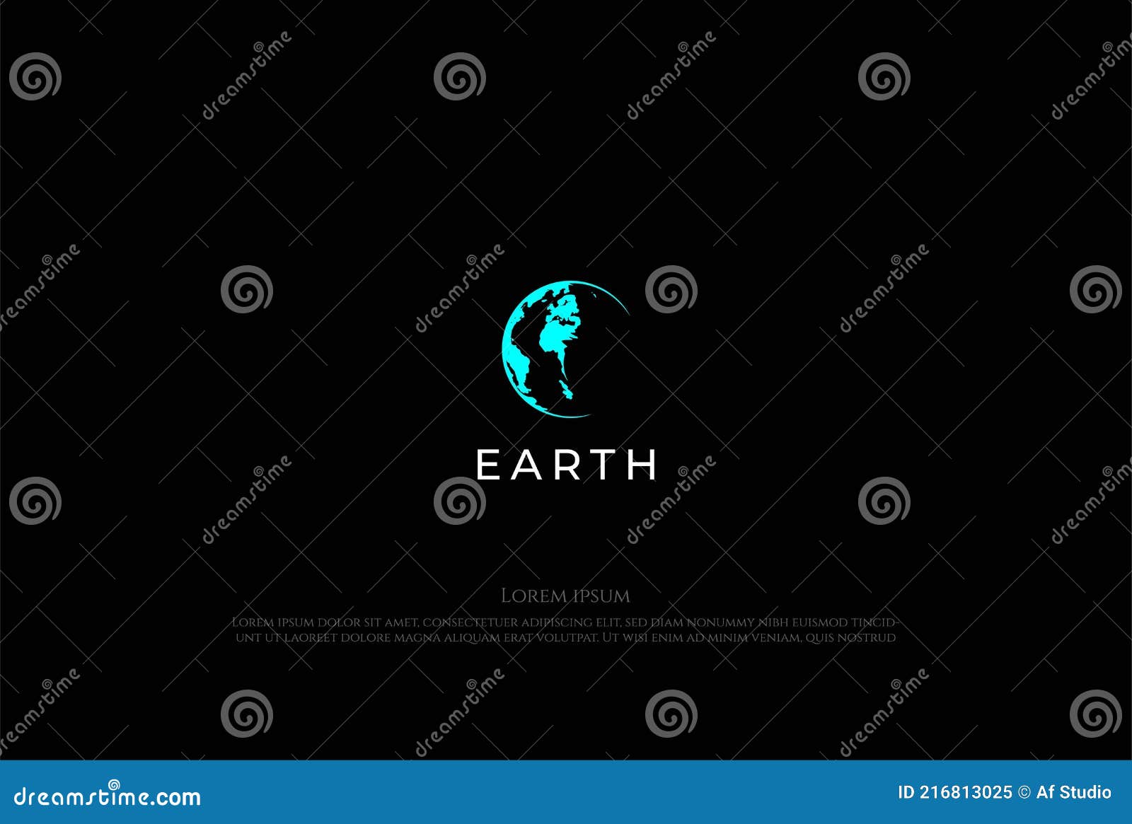 Brush Script Earth World Planet Globe Logo Design Vector Stock Vector ...