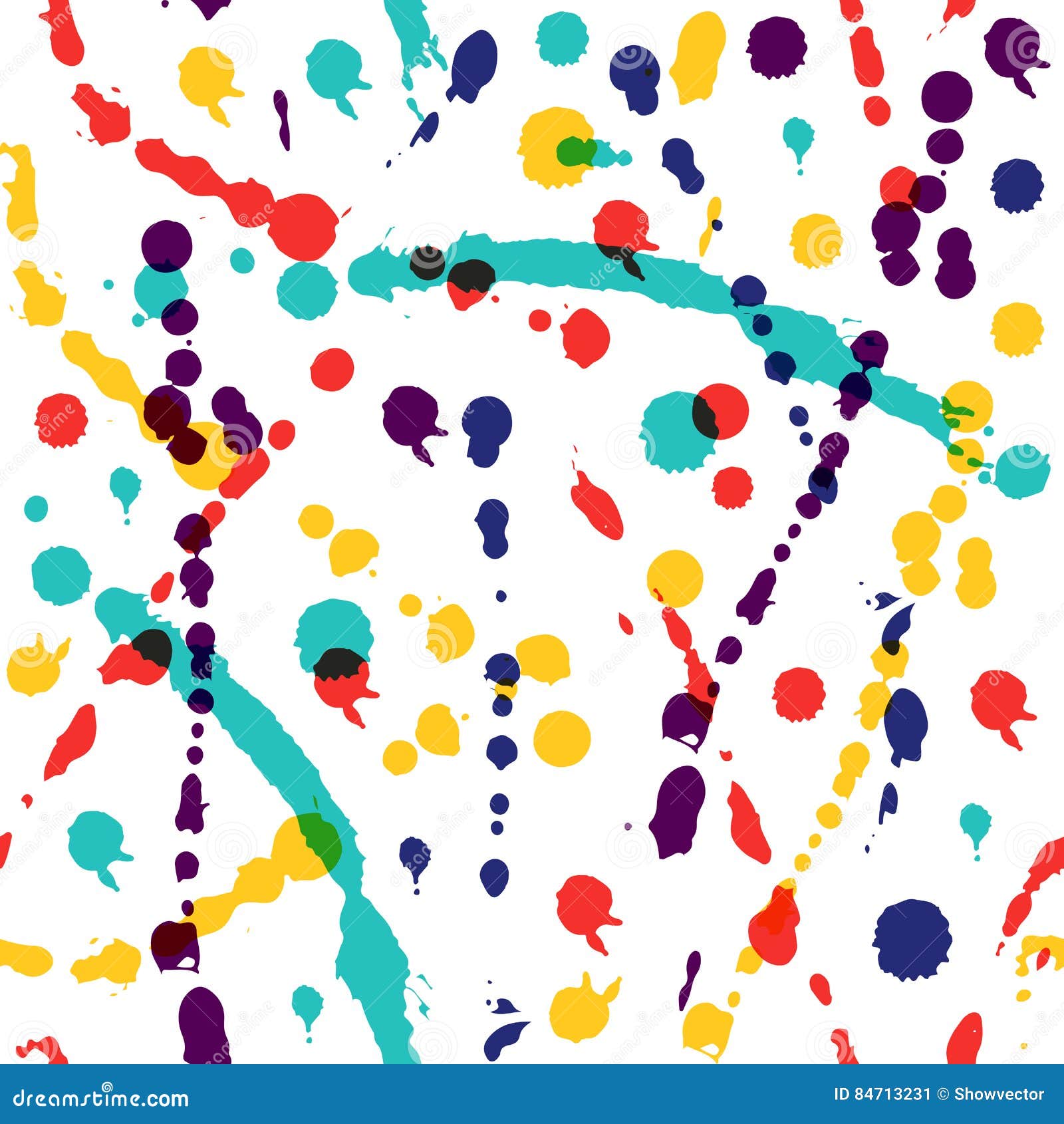 Brush Splash Seamless Pattern Vector. Stock Vector - Illustration of ...