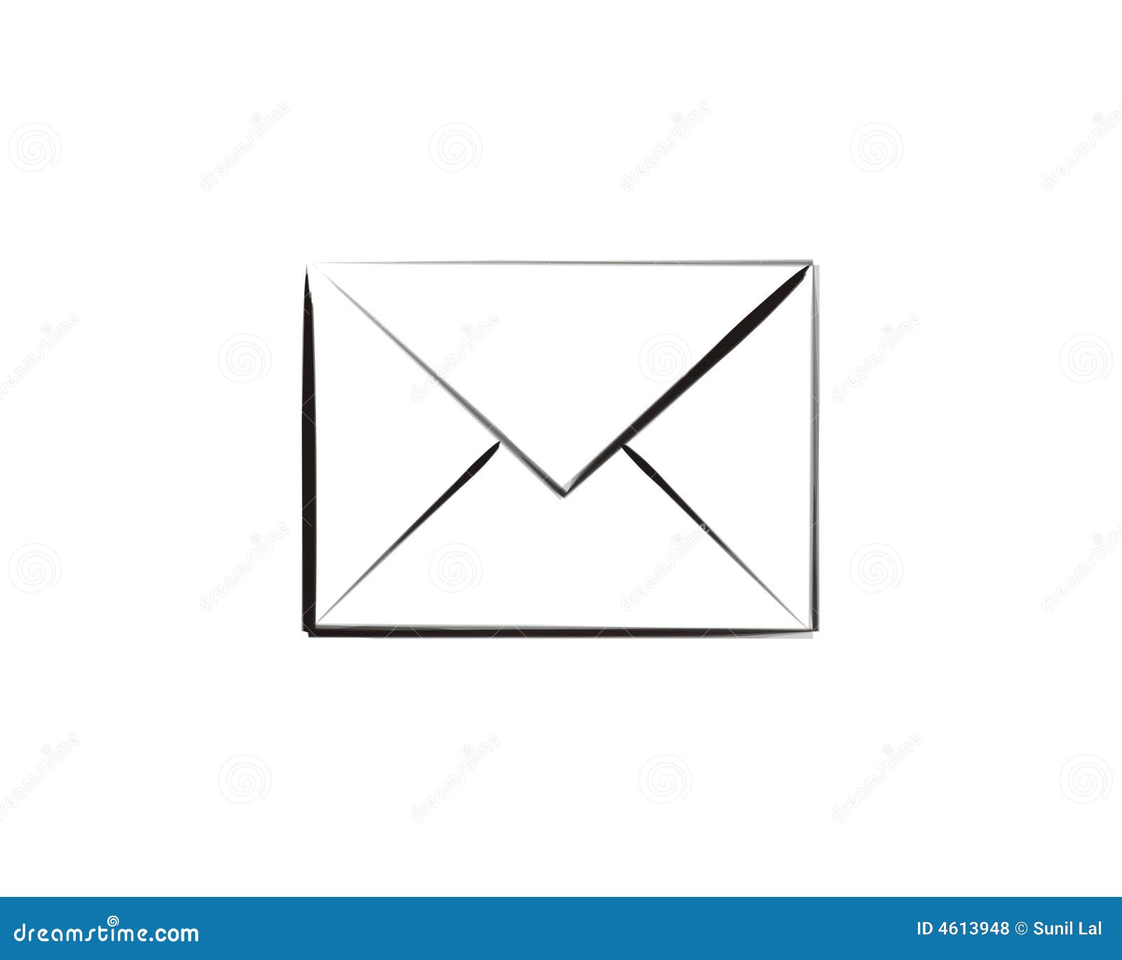 Brush Stroke Art - Mail Icon Stock Illustration - Illustration of ...