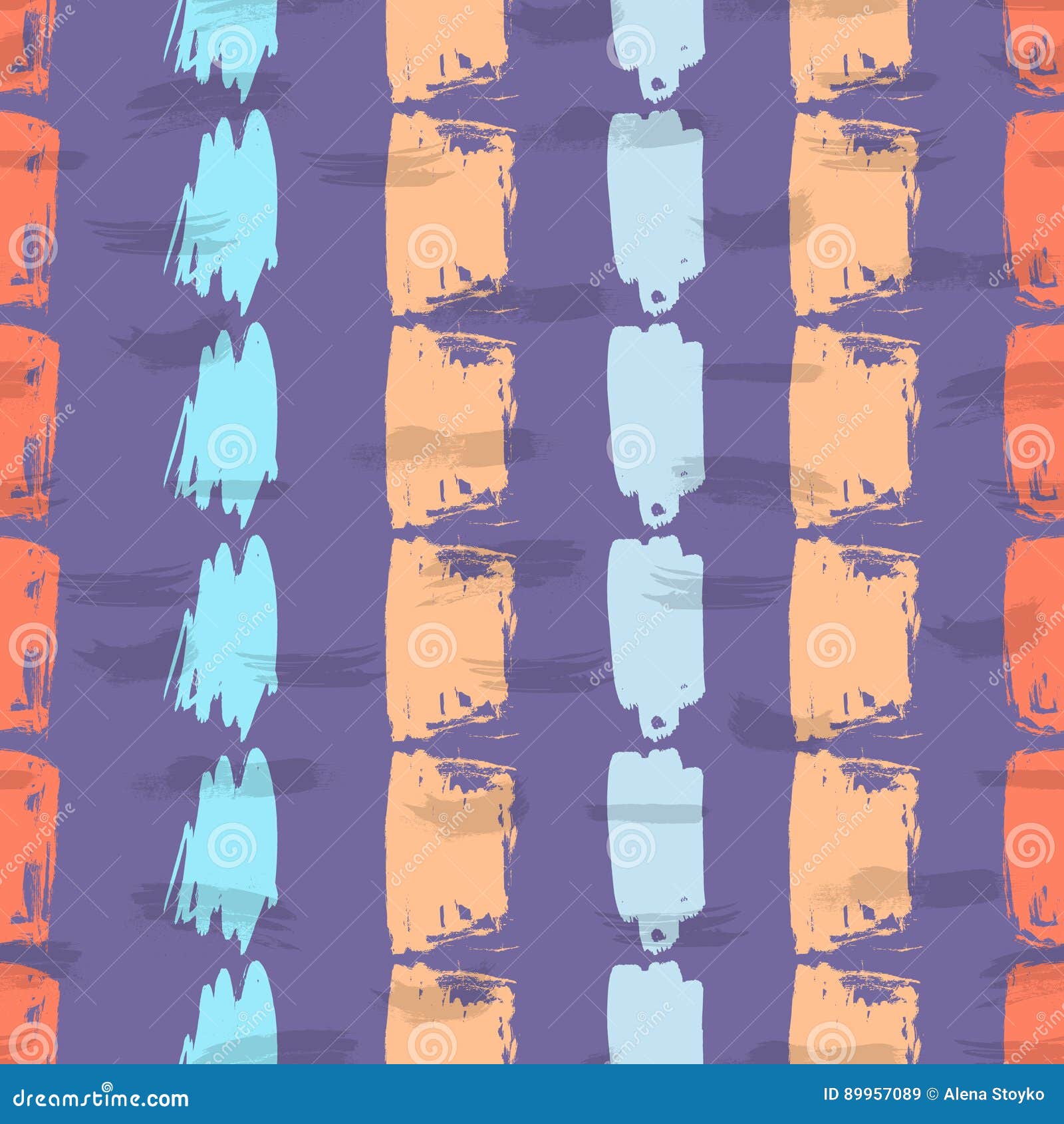 Brush Stroke Artistic Seamless Pattern Stock Vector - Illustration of ...