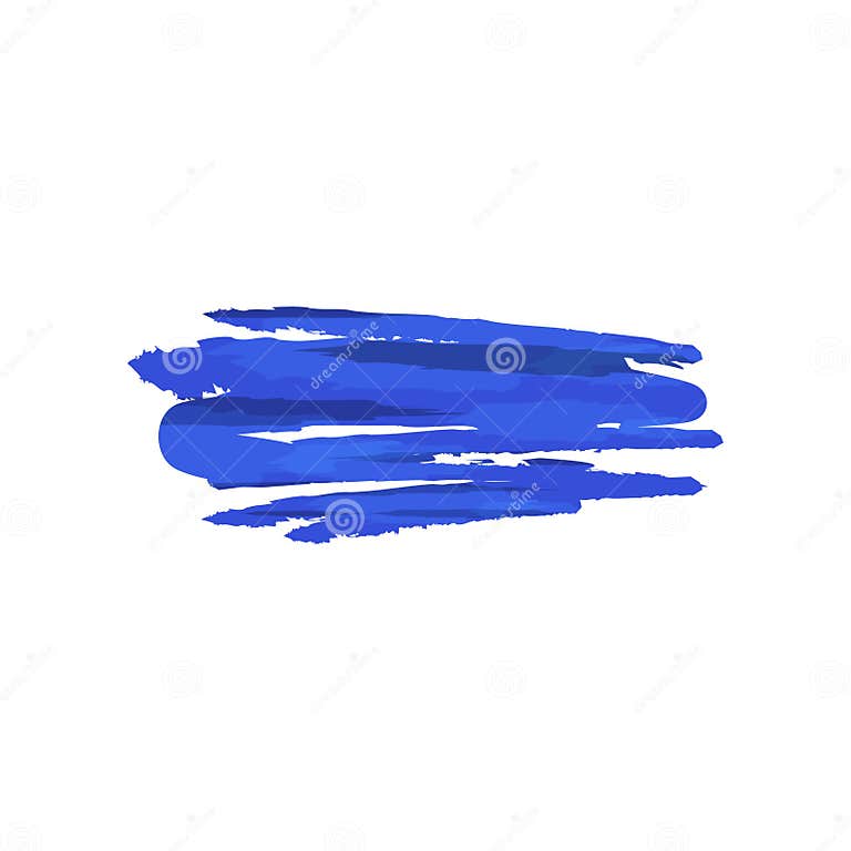 Brush Stroke Blue Paint Design Vector Stock Vector - Illustration of ...