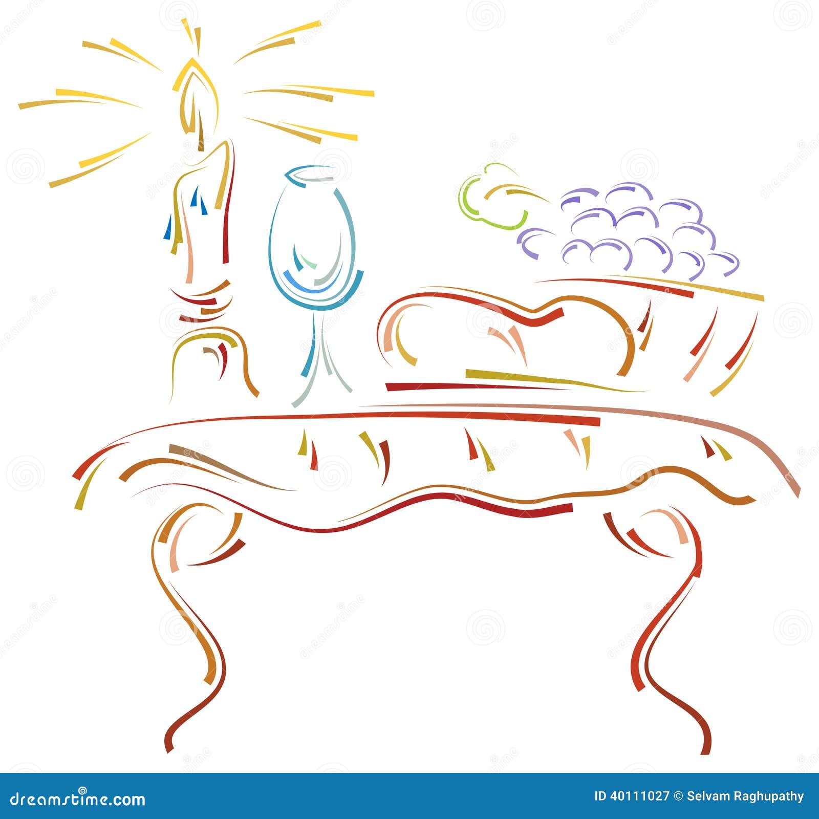 Communion Table Vector Illustration | CartoonDealer.com #6755998
