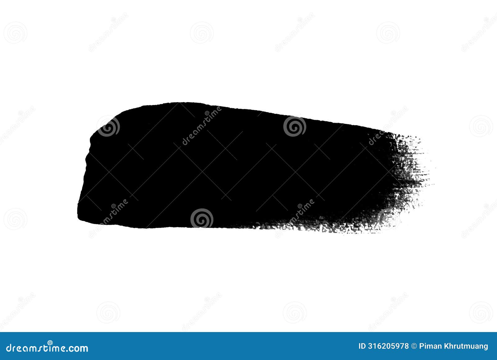 Brush Stroke Isolated on White Stock Illustration - Illustration of ...