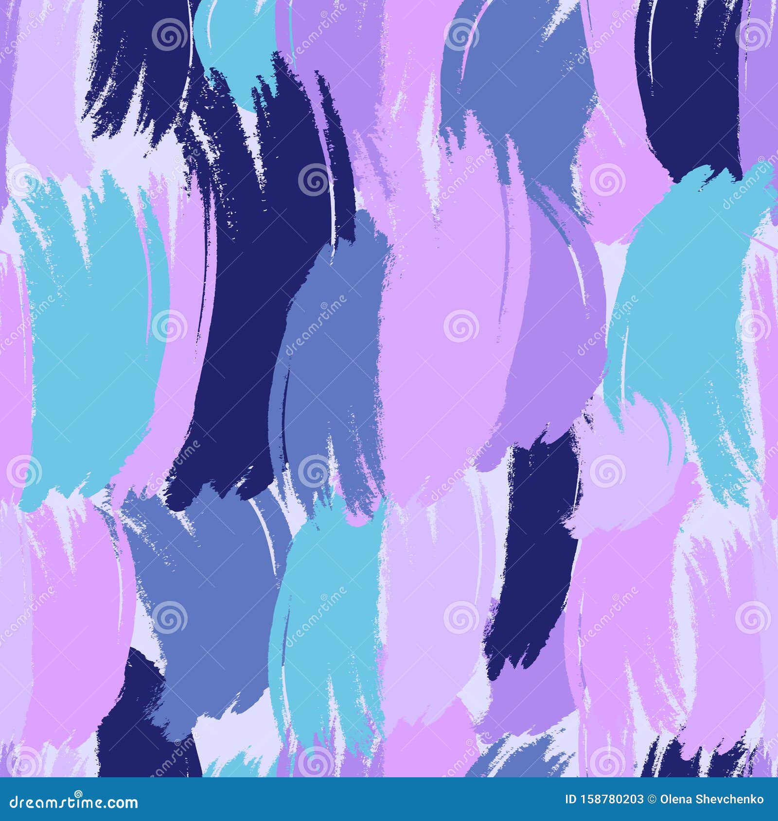 Brush Stroke Pattern. Abstract Seamless Background. Pastel Drawn ...