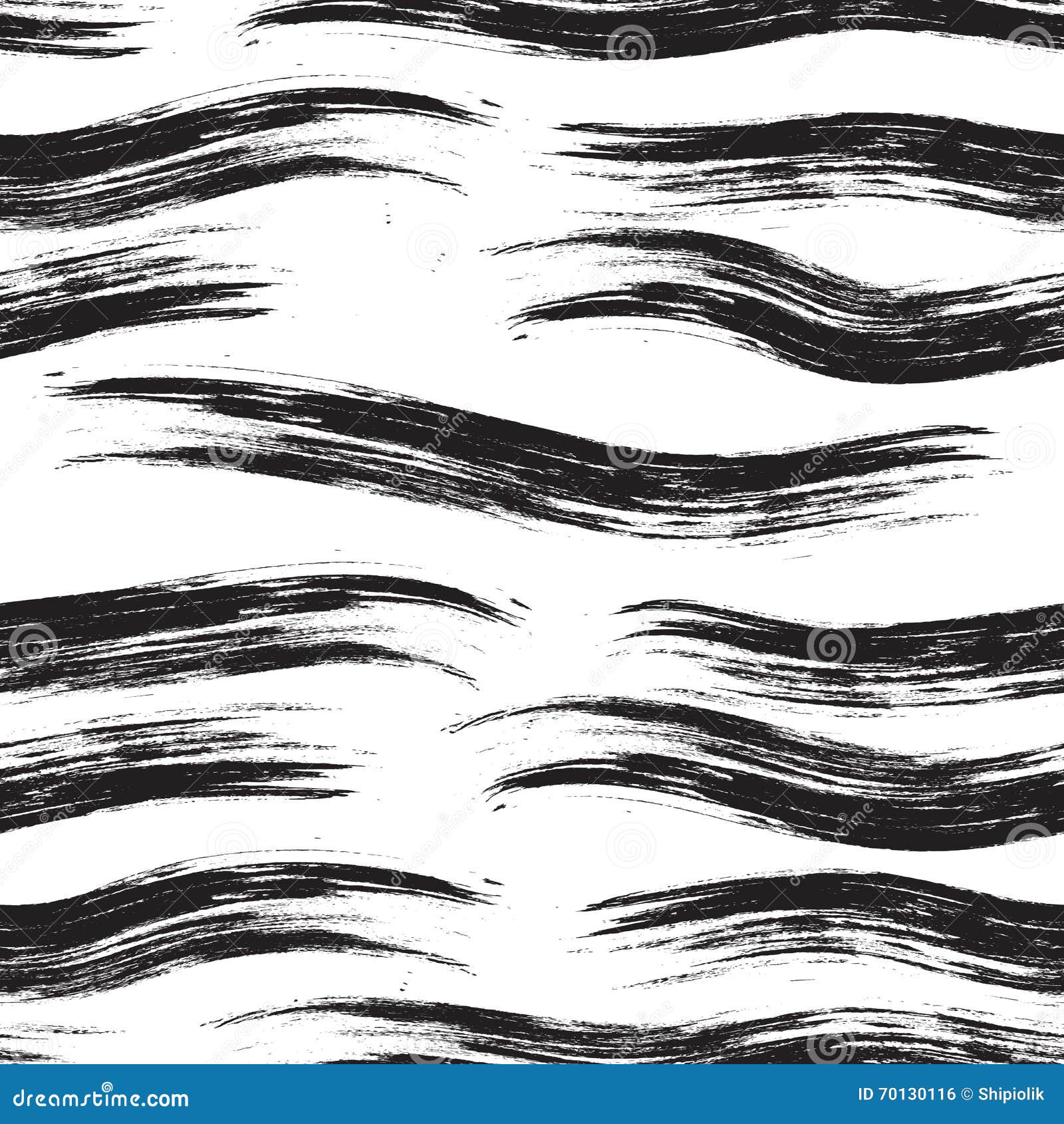 Brush Stroke Seamless Pattern. Stock Vector - Illustration of black ...
