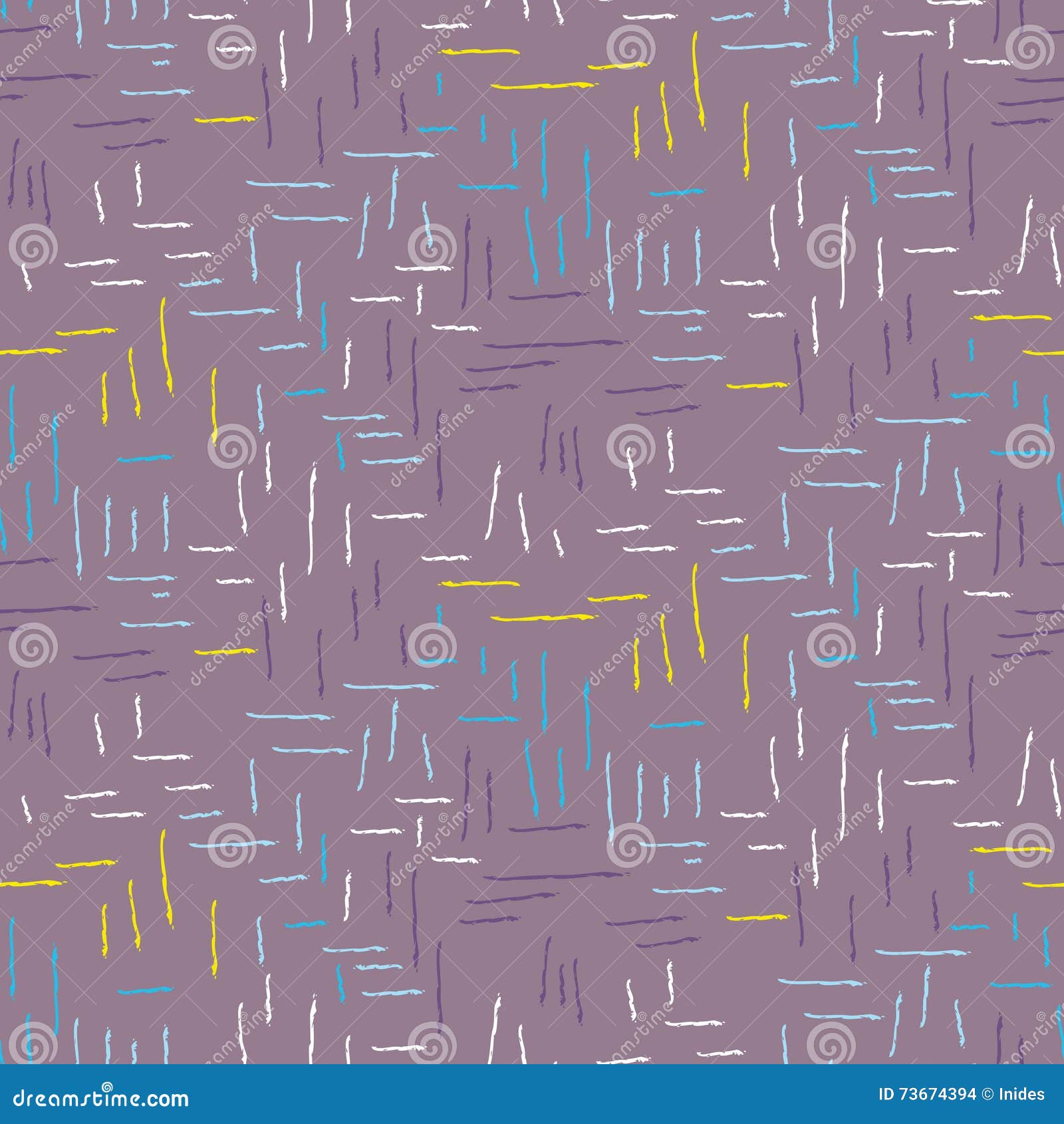 Brush Stroke Seamless Purple Dashed Pattern. Stock Vector ...