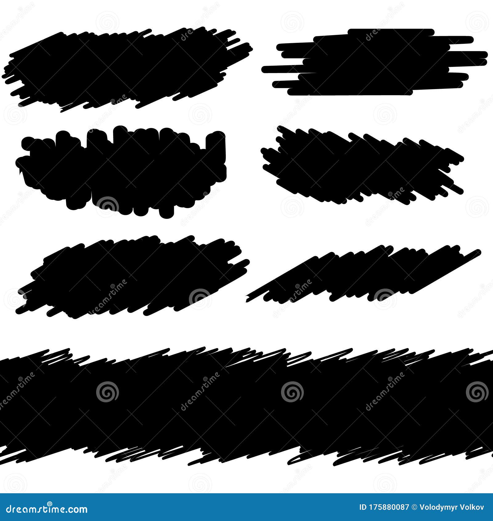 Brush Stroke and Texture. Grunge Vector Abstract Hand - Painted Element ...