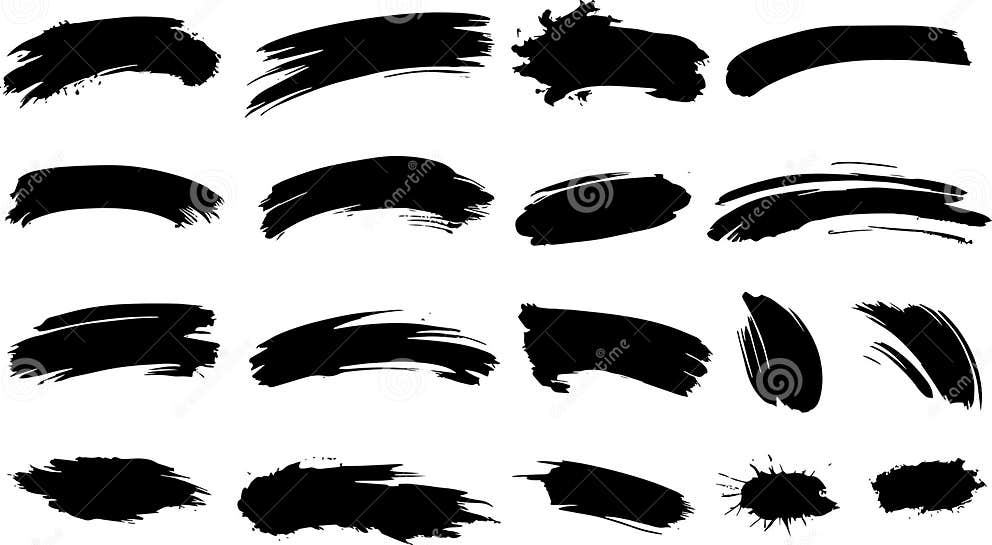 "Brush Stroke Vector Art Collection: Dynamic and Expressive Design ...