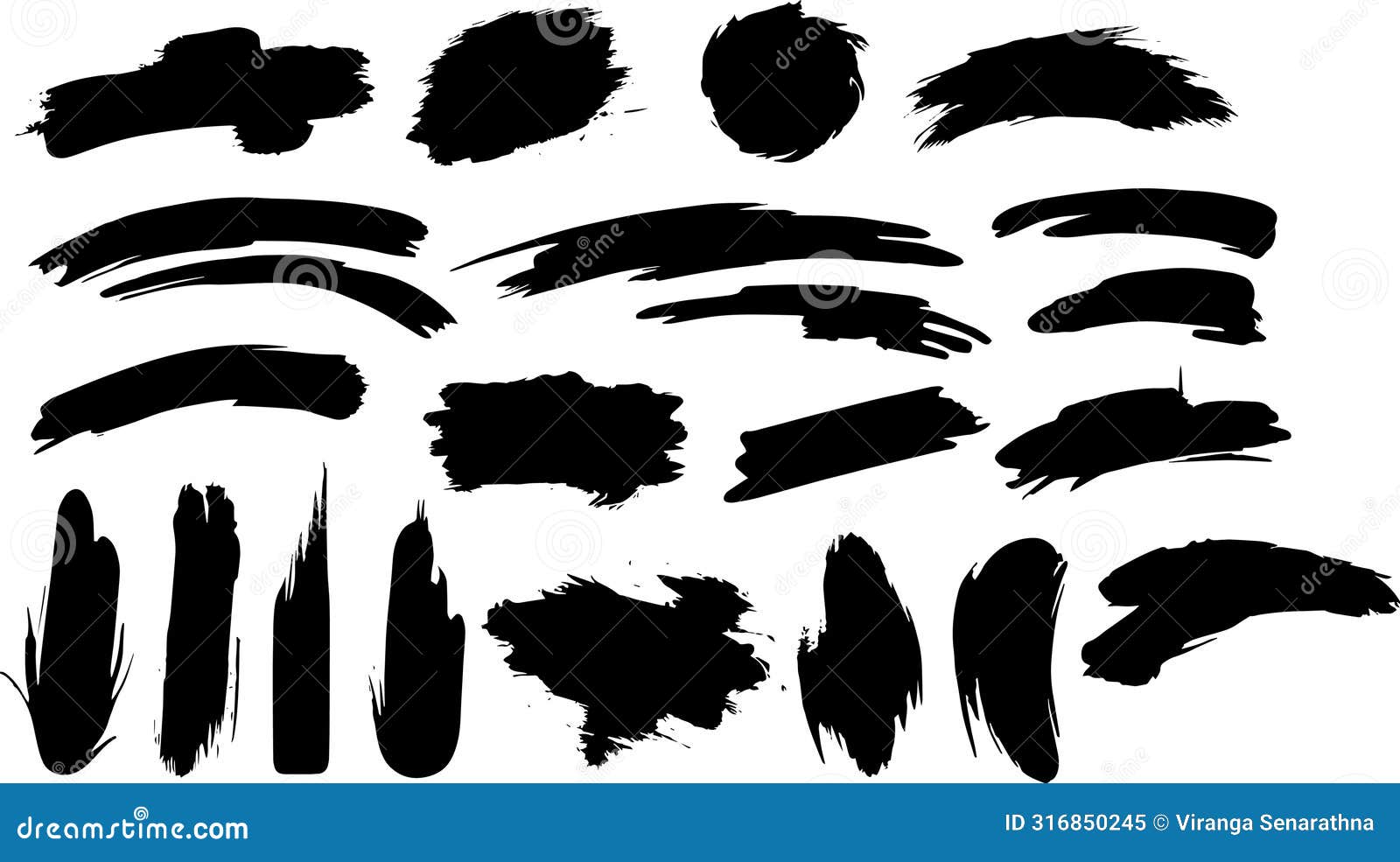 "Brush Stroke Vector Art Collection: Dynamic and Expressive Design ...