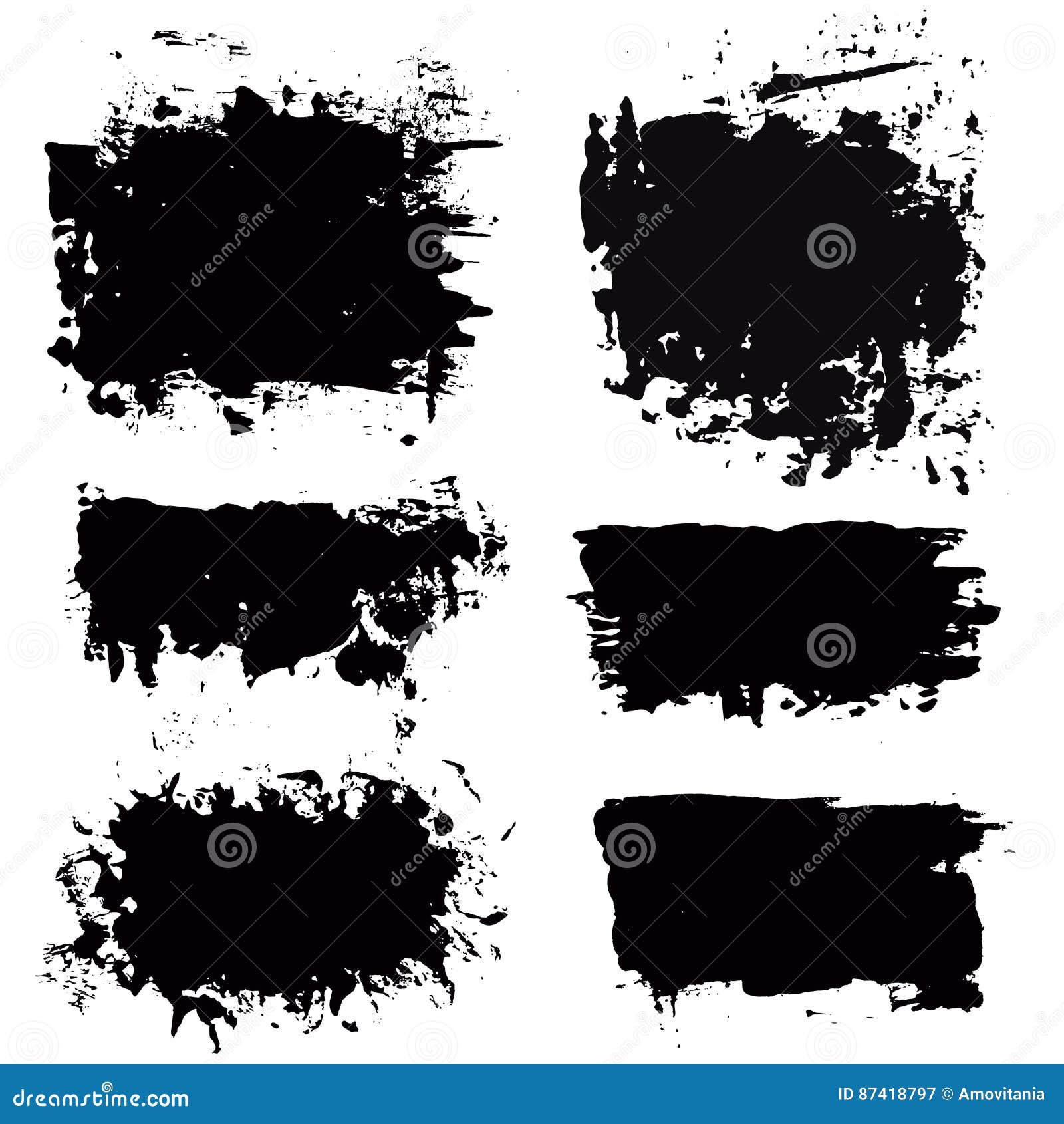Brush Strokes Set 014 stock vector. Illustration of elements - 87418797 Brush Strokes Set 014 stock vector. Illustration of elements - 87418797