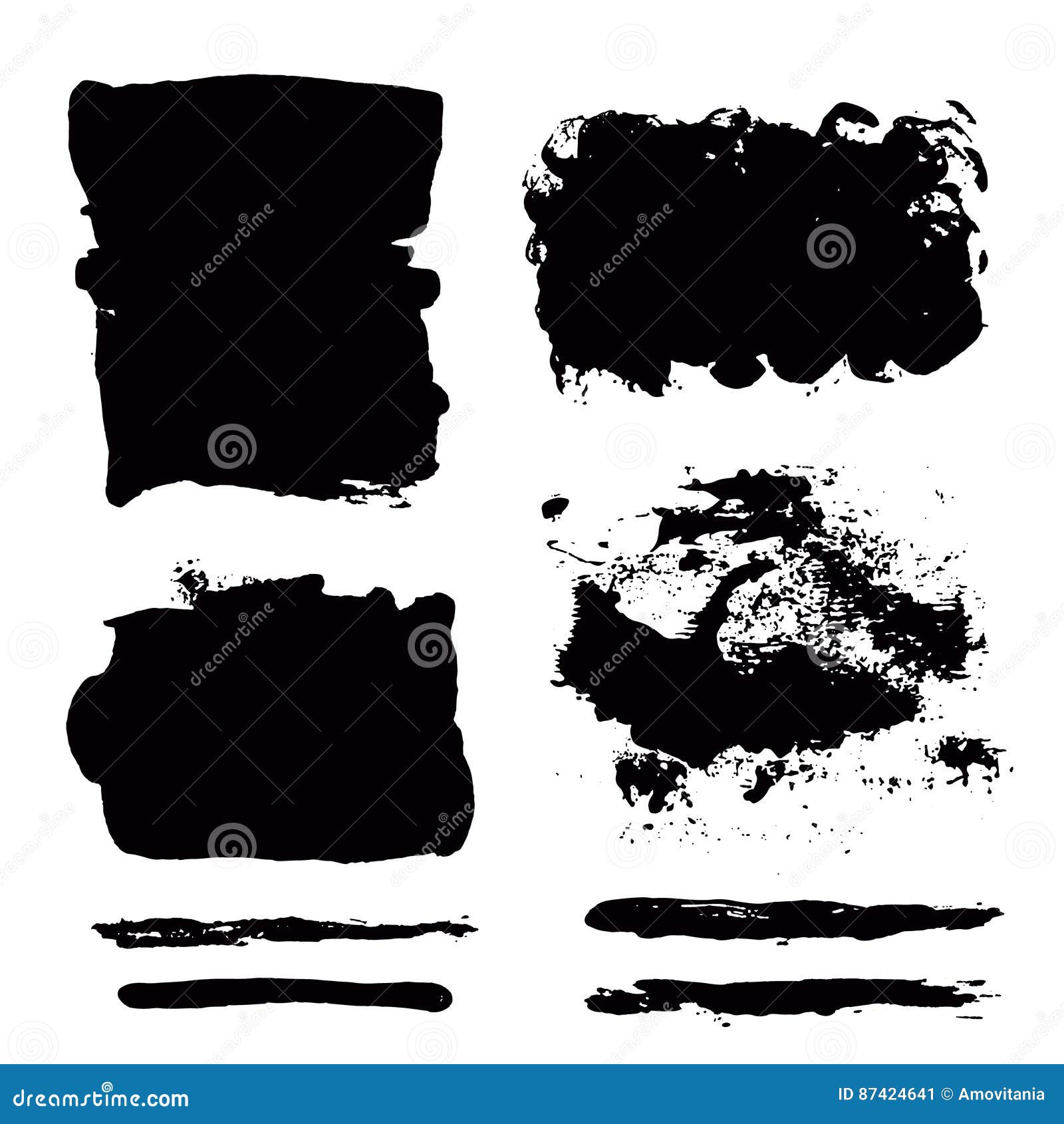 Brush Strokes Set 000014 stock vector. Illustration of blotch - 87424641 Brush Strokes Set 000014 stock vector. Illustration of blotch - 87424641