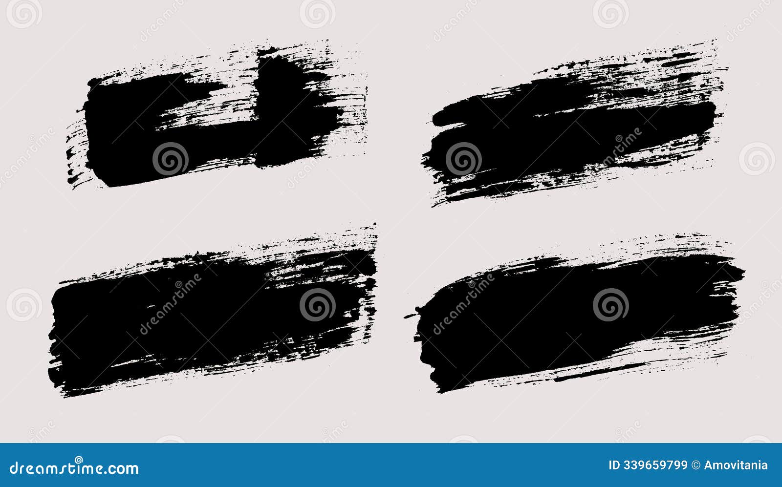 Brush Strokes Vector. Painted Diagonal Rectangles Stock Illustration ...