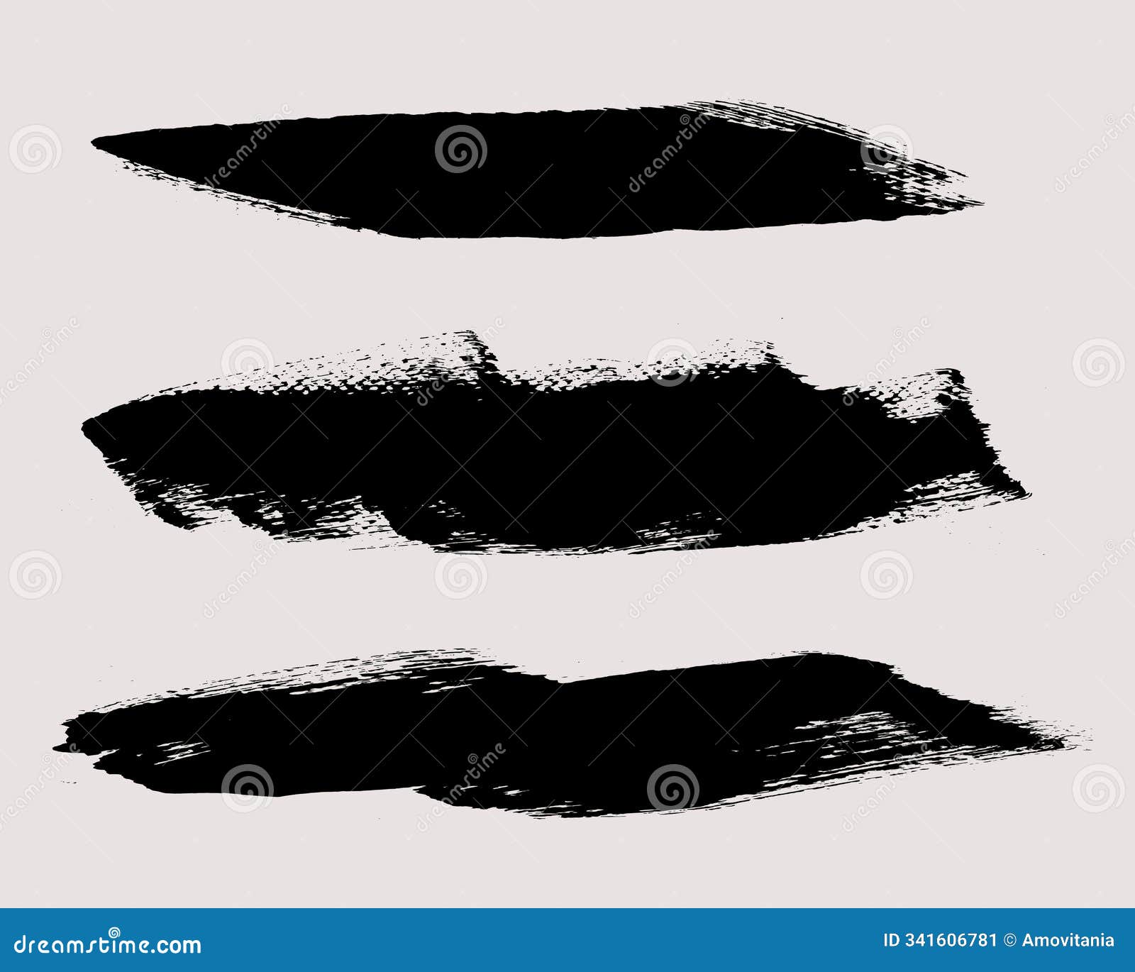 Brush Strokes Vector. Painted Line and Rectangle Stock Illustration ...